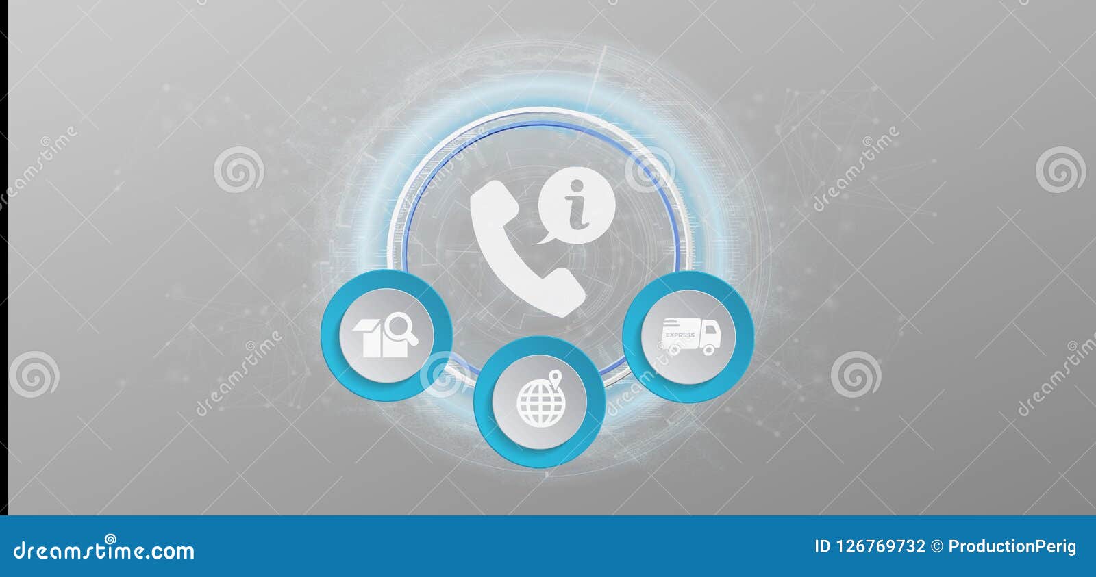 Customer and Assistance Hotline Service 3d Rendering Stock Illustration ...