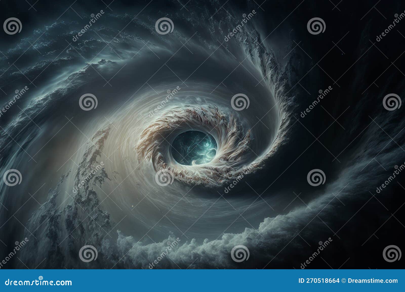 View of a Cyclone Eye from Space. Giant Hurricane Background Stock ...