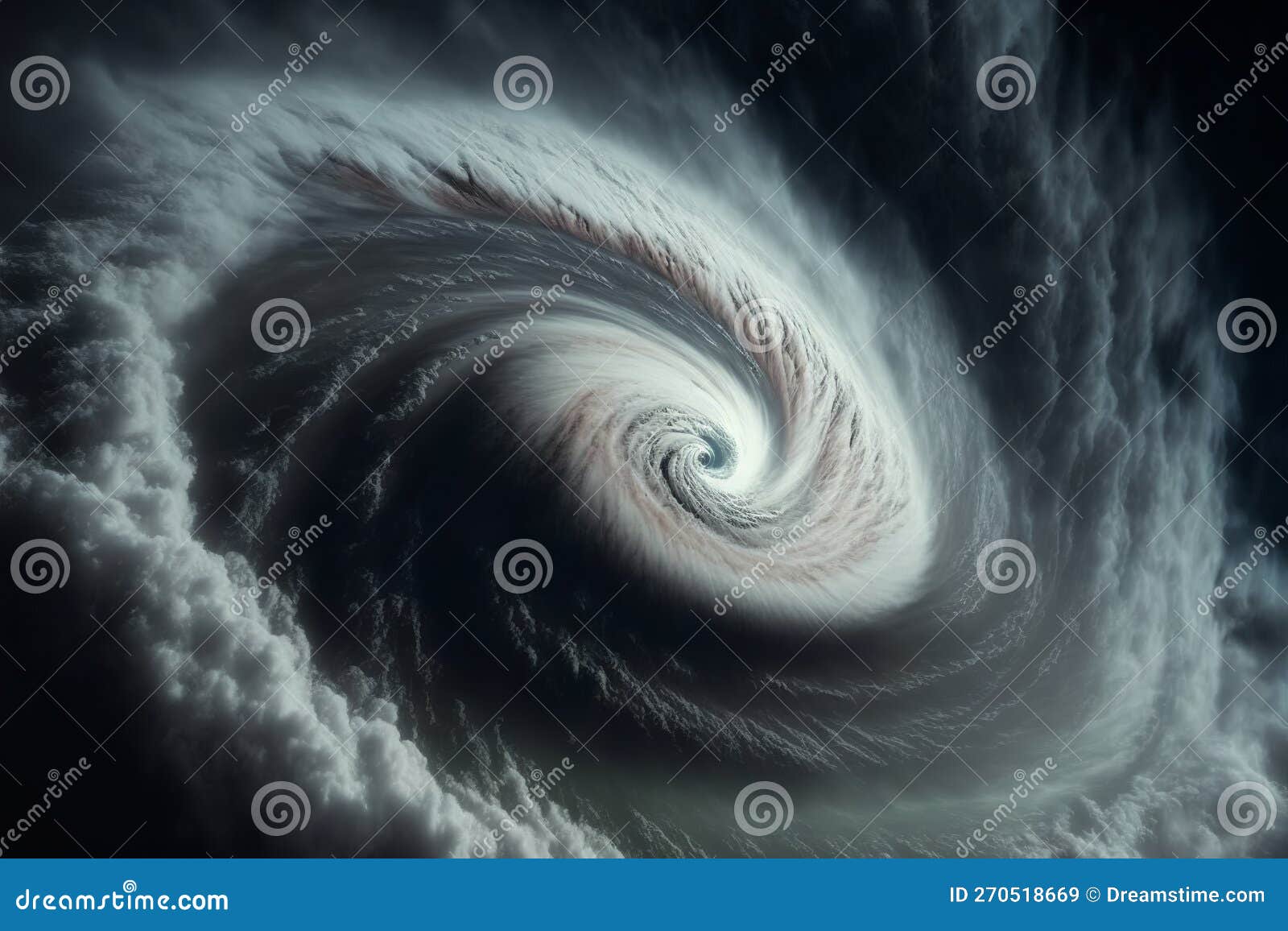 View of a Cyclone Eye from Space. Giant Hurricane Background Stock ...