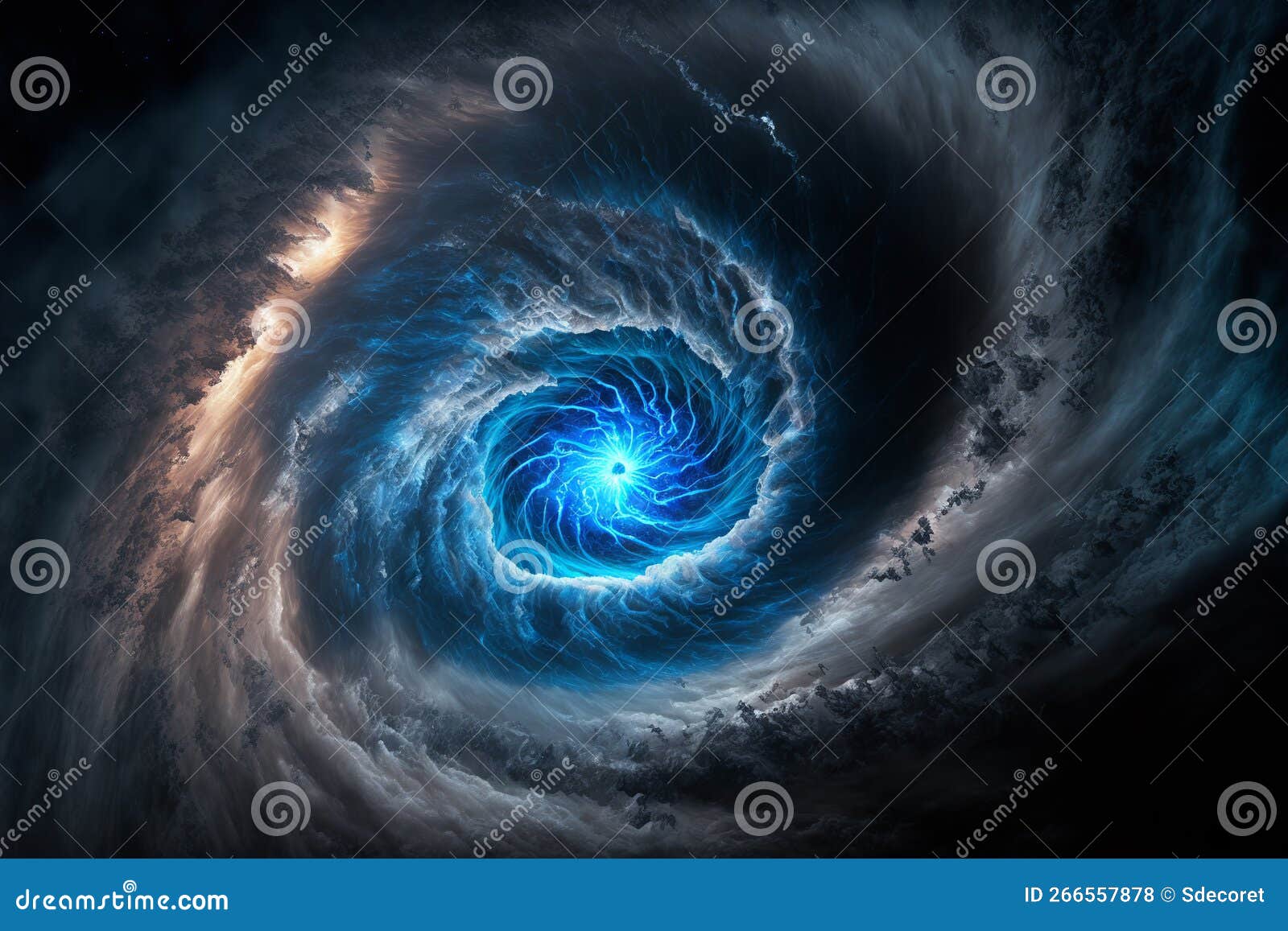 View of a Cyclone Eye from Space. Giant Hurricane Background Stock ...