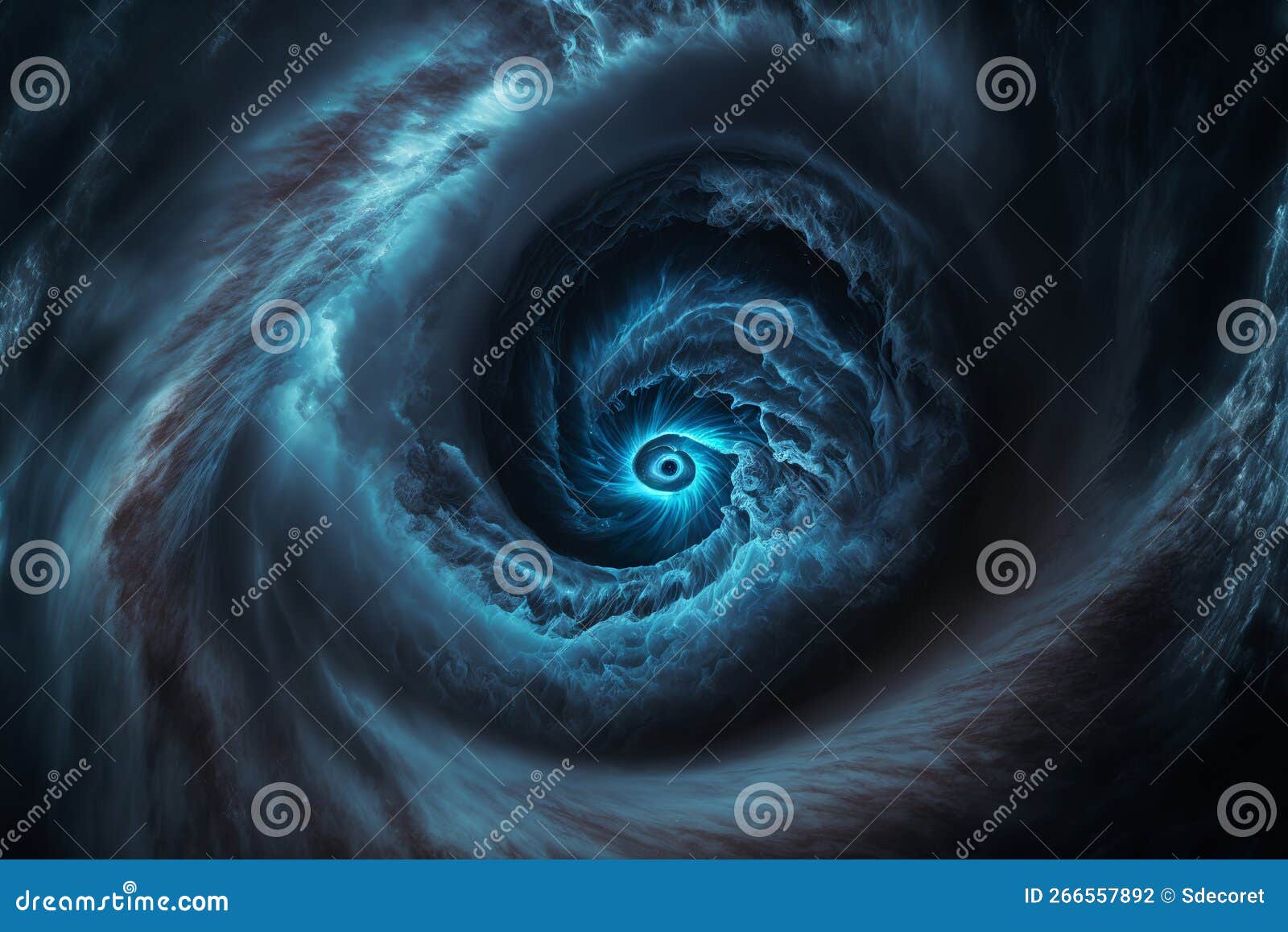 View of a Cyclone Eye from Space. Giant Hurricane Background Stock ...