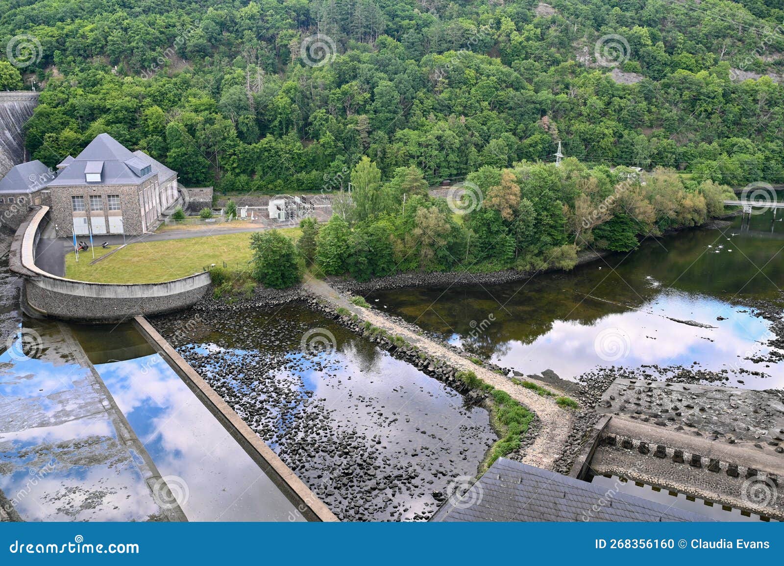 View from the Dam on the River Eder Stock Photo - Image of scene ...