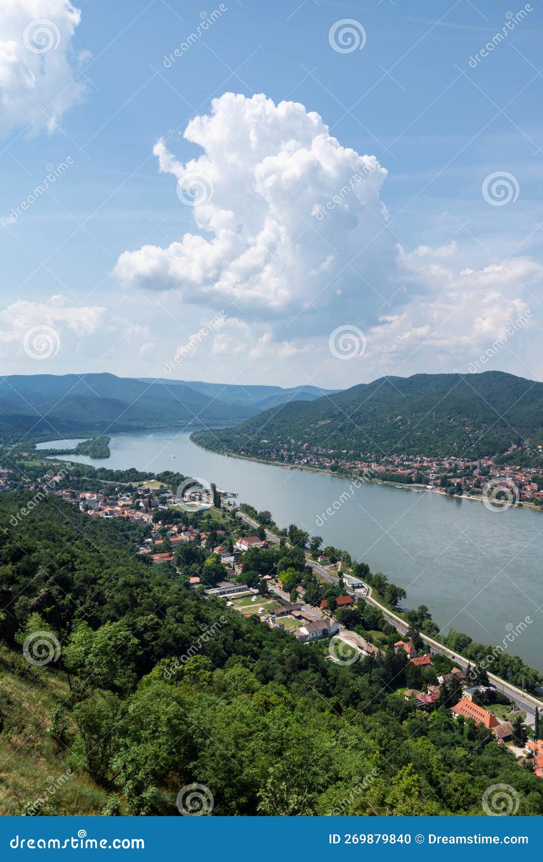 View of Danube Bend from Visegrad Citadel Stock Photo - Image of castle ...