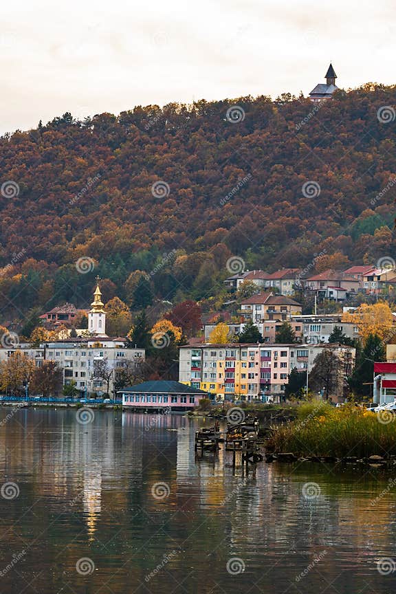 View of Danube River and Orsova City, Waterfront View. Orsova, Romania ...