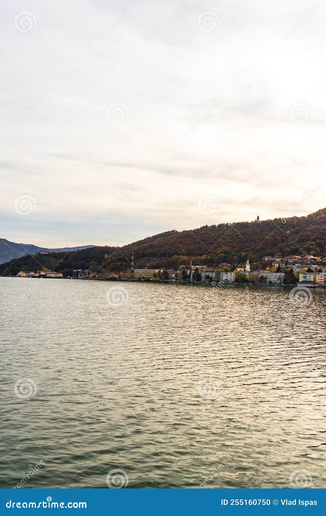 View of Danube River and Orsova City, Waterfront View. Orsova, Romania ...