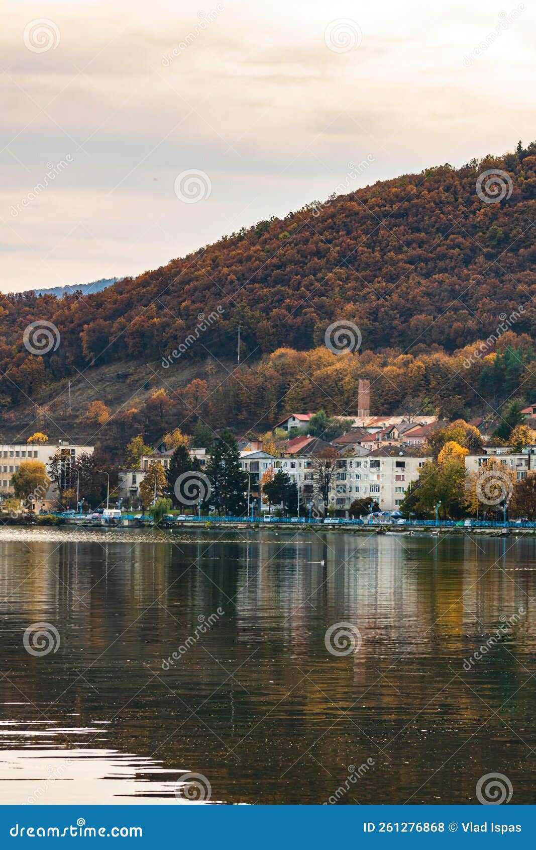 View of Danube River and Orsova City, Waterfront View. Orsova, Romania ...