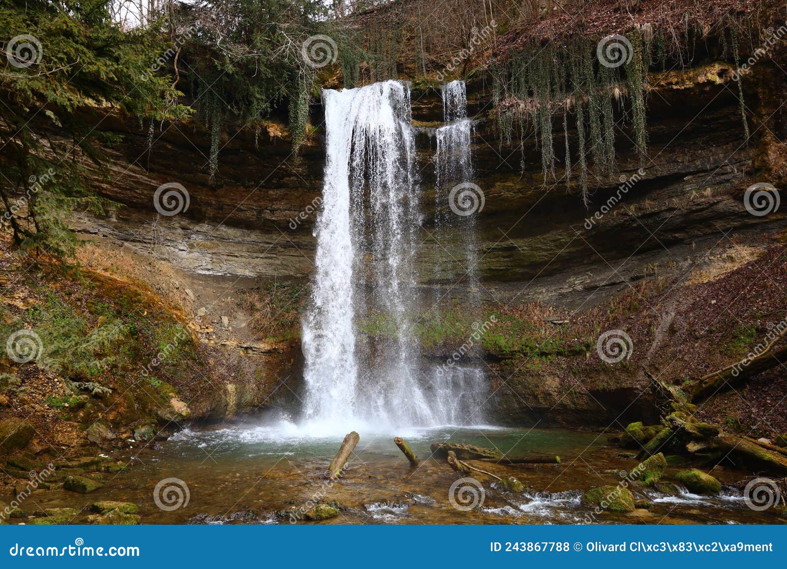 View of the Dard Waterfall stock photo. Image of water - 243867788