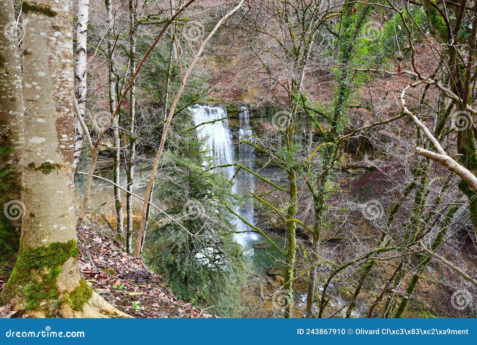 View of the Dard Waterfall stock photo. Image of jungle - 243867910
