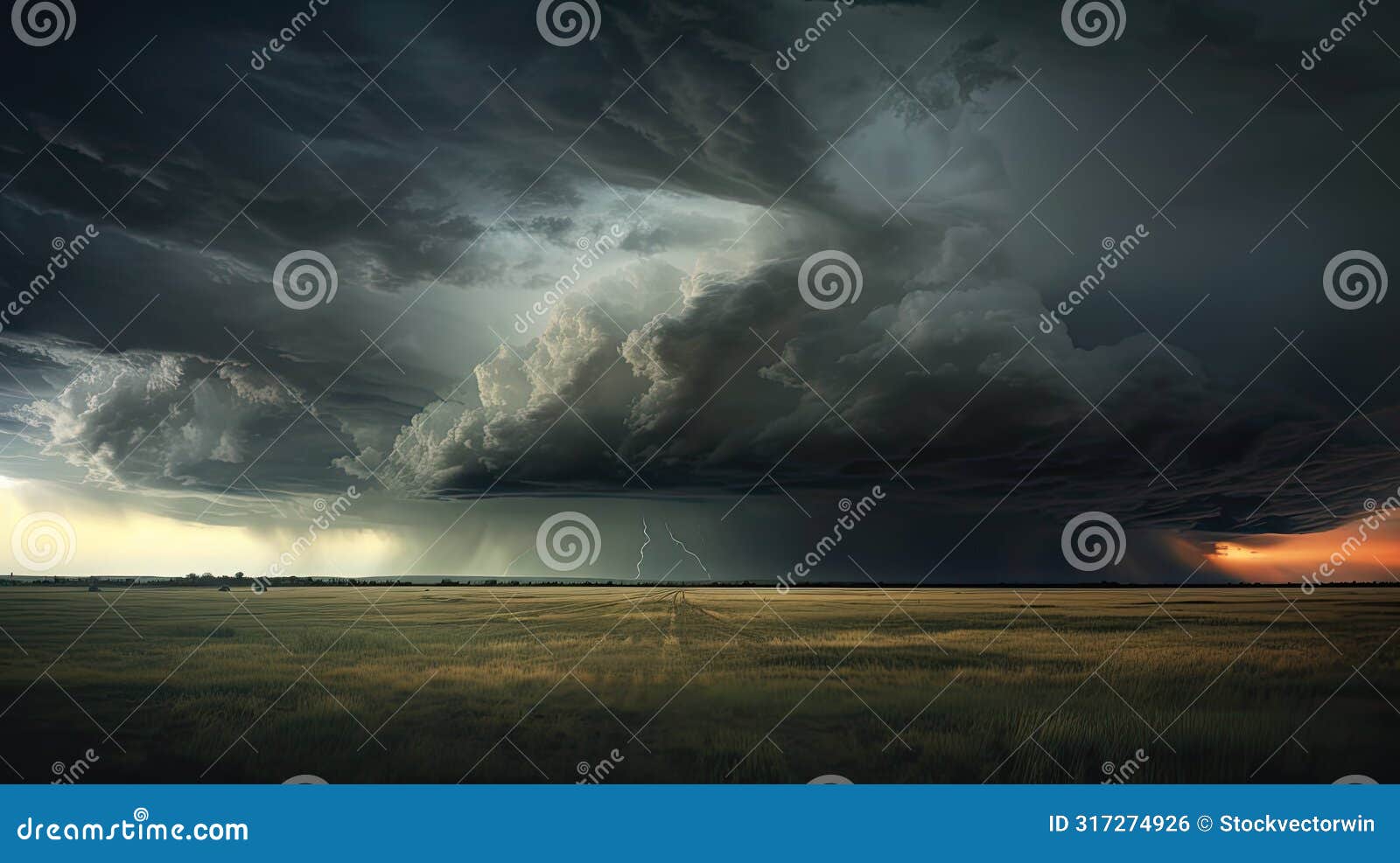 View dark clouds horizon stock illustration. Illustration of view ...