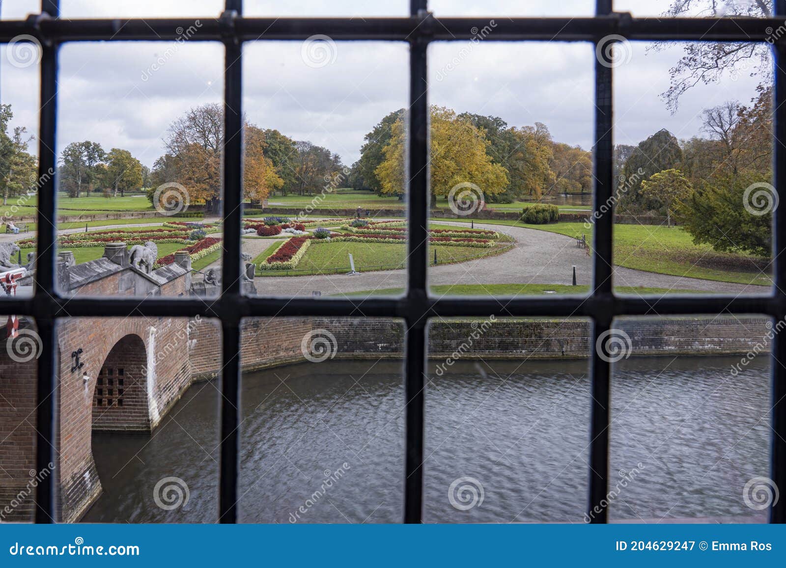 View from De Haar Castle on the Access Bridge and the Large Courtyard ...