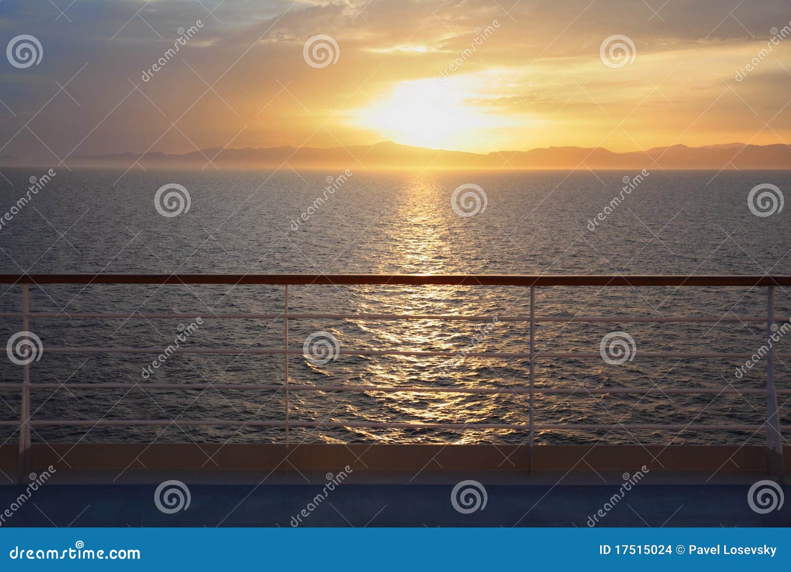 View from Deck of Cruise Ship. Stock Photo - Image of night, nature ...