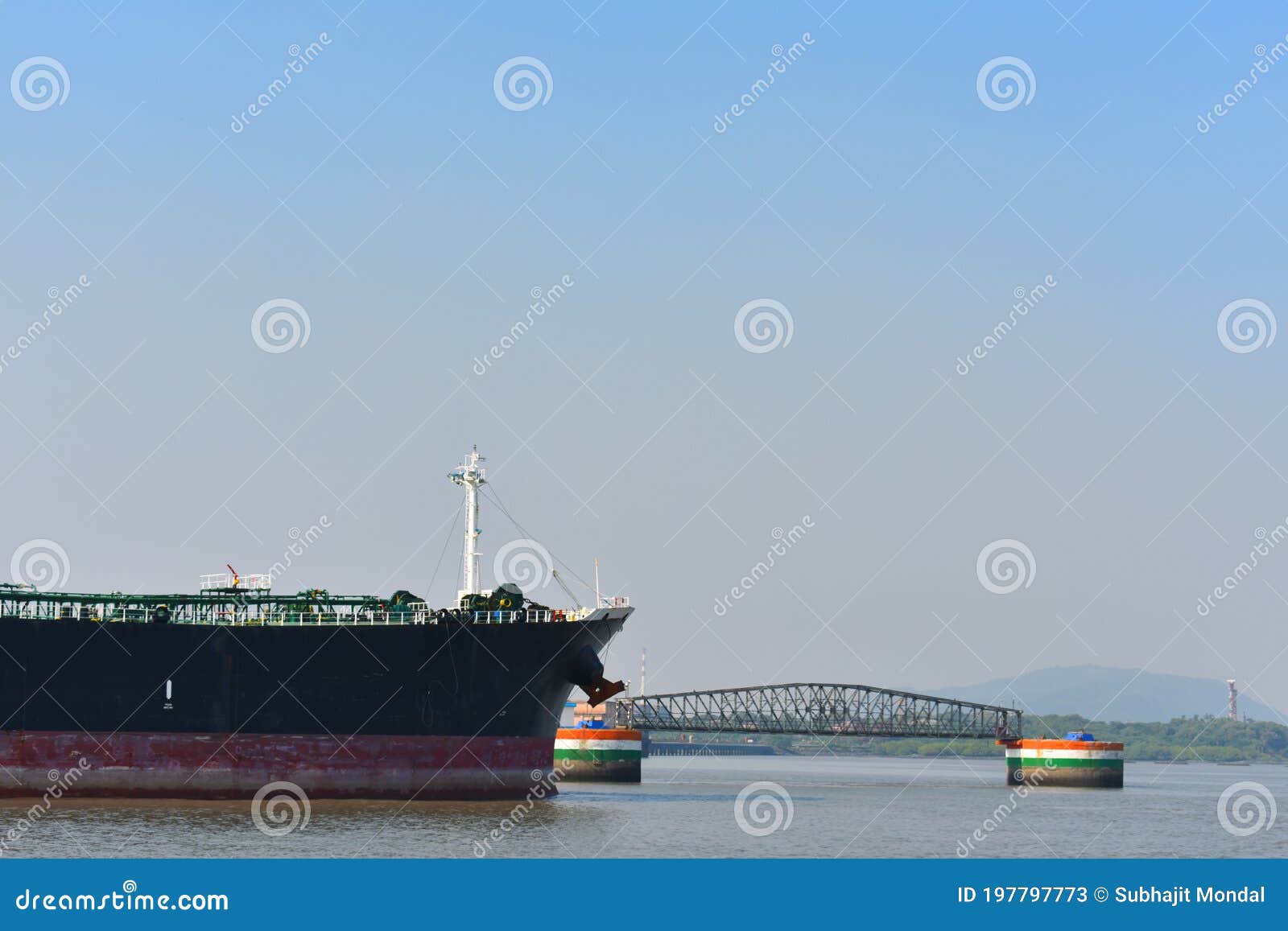 View of Deck of a Merchant Ship Standing in Mumbai Port Stock Image ...