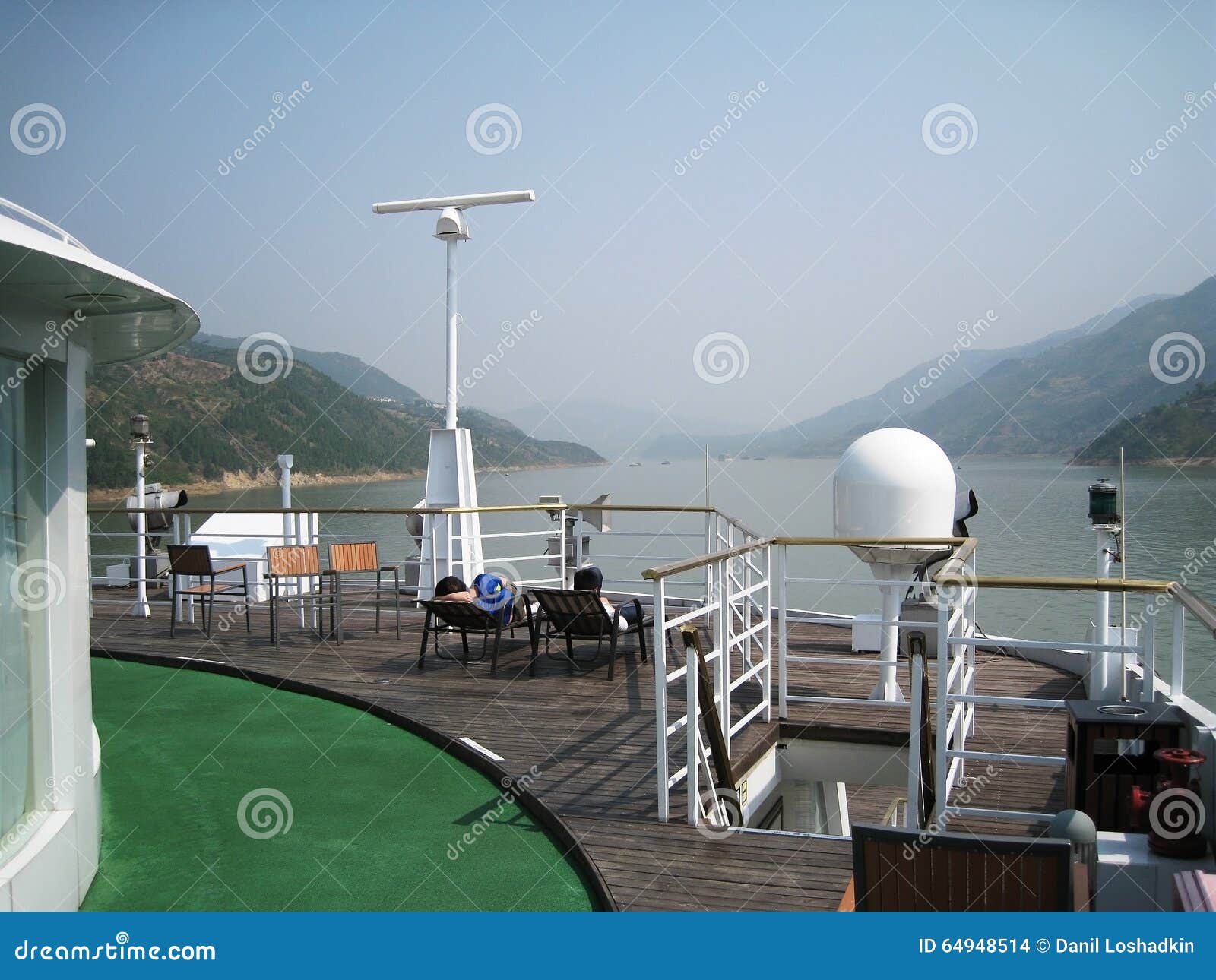 View from the Deck on the River Stock Photo - Image of vessel, cruise ...