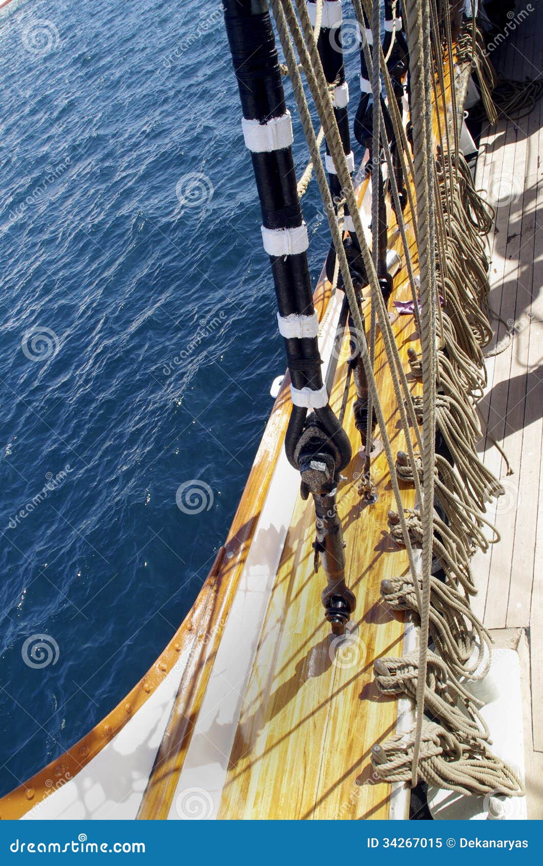 View from the Deck of an Sailing Boat Stock Image - Image of leisure ...