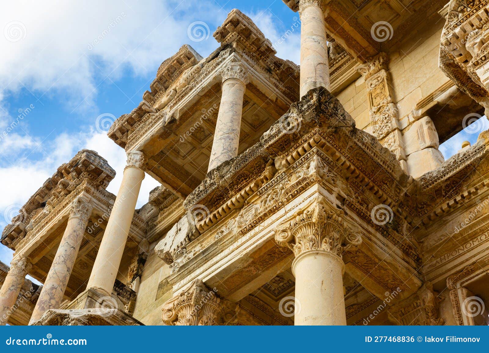 Celsus library in Ephesus stock photo. Image of antiquity - 277468836