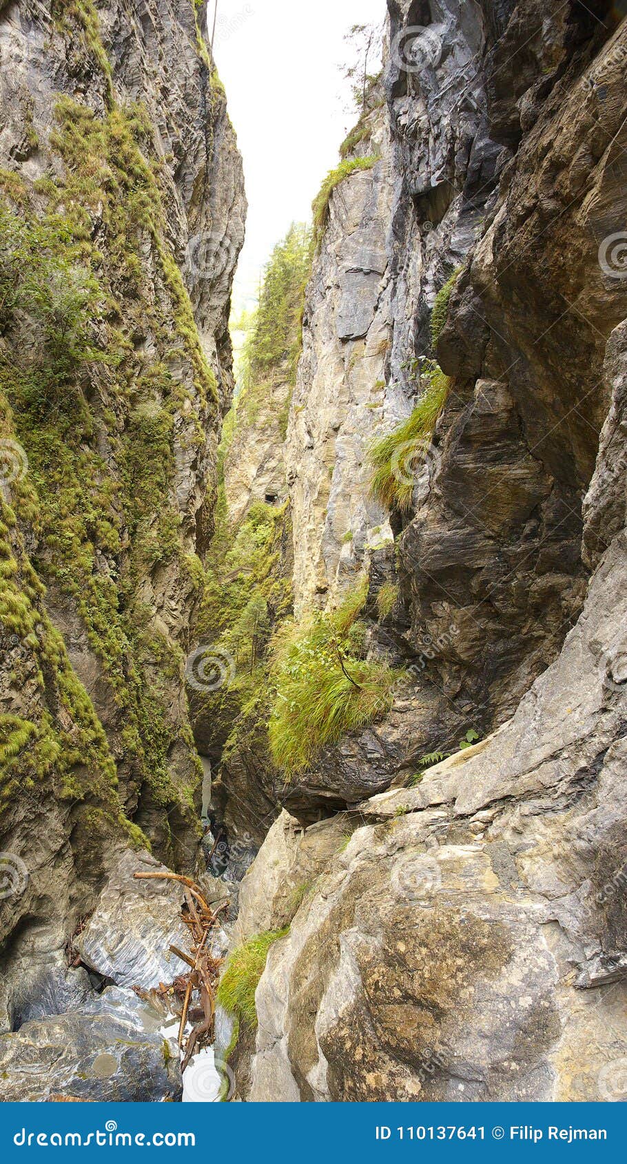 View of a deep gorge stock image. Image of touristic - 110137641
