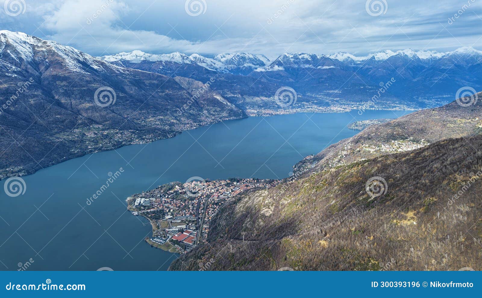 View of Dervio Peninsula on Lake Como Stock Photo - Image of blue ...