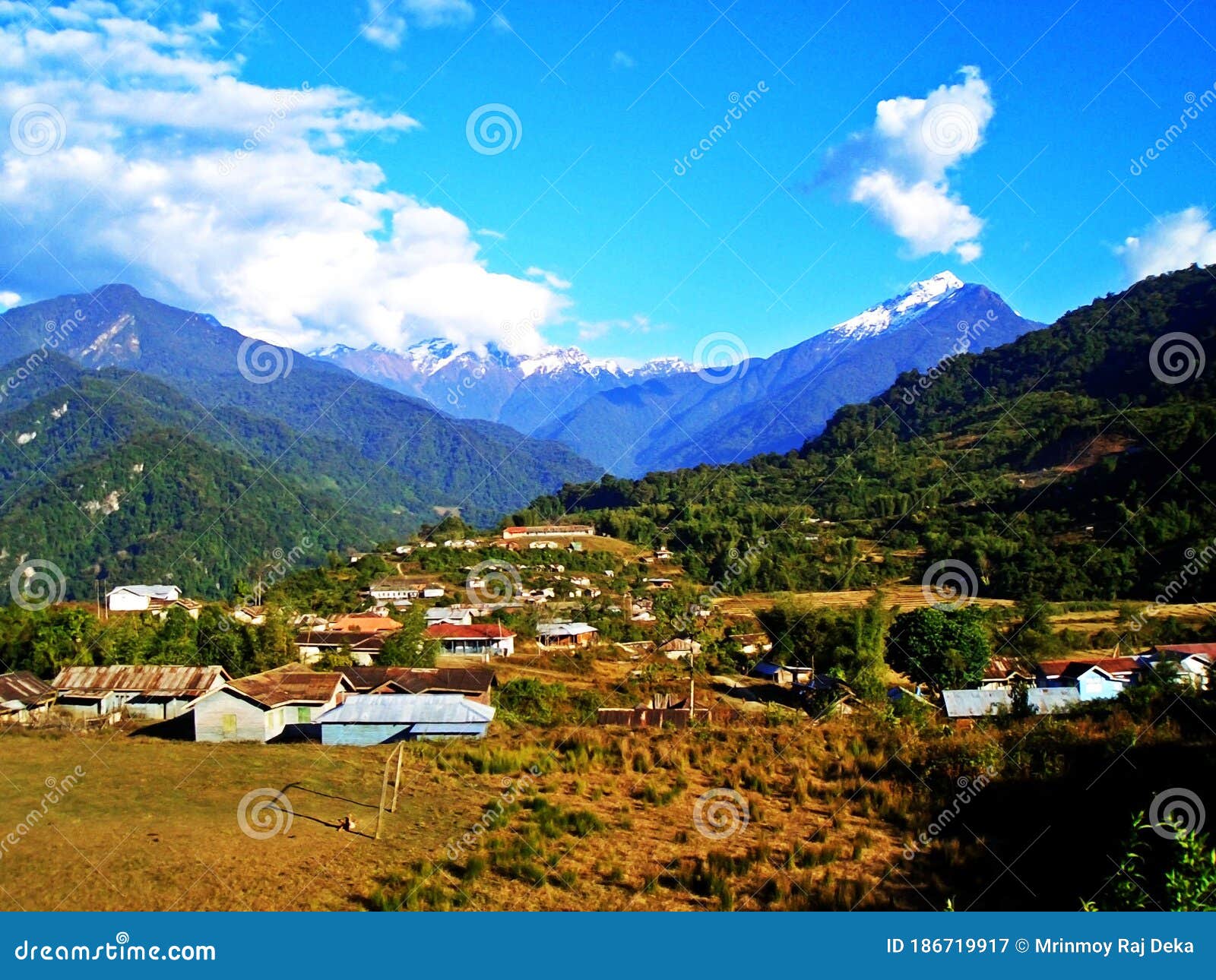 View of Desali Town in Dibang Valley Dist Arunachal Stock Image - Image ...