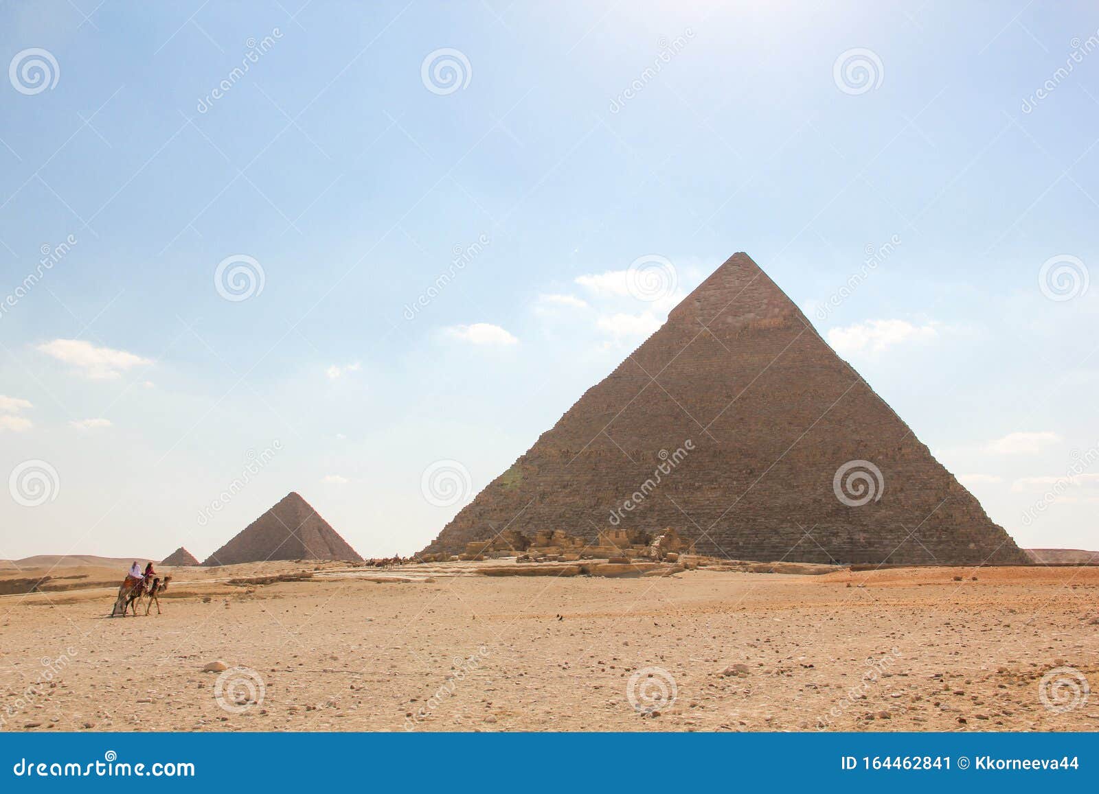 View from the Desert on a Series of Pyramids, the Three Pyramids of the ...