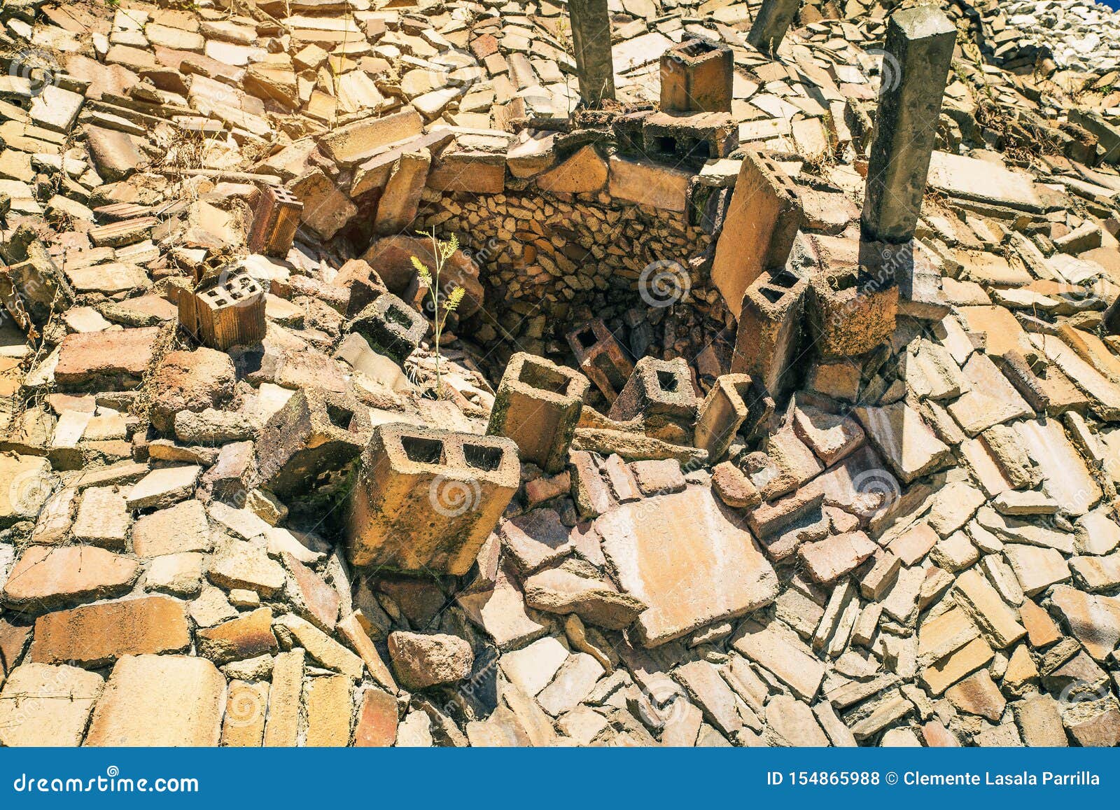 Ruined Background with Stone Bricks Stock Photo - Image of destruction ...