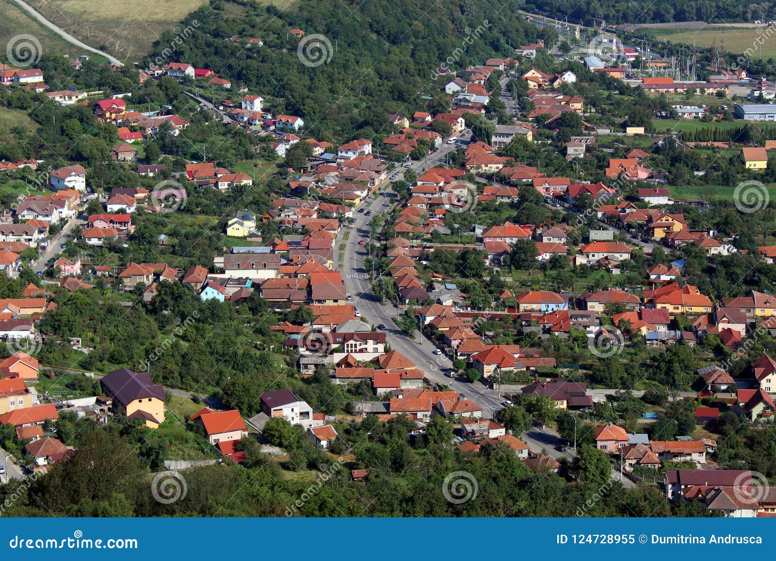 View of Deva City stock image. Image of road, medieval - 124728955