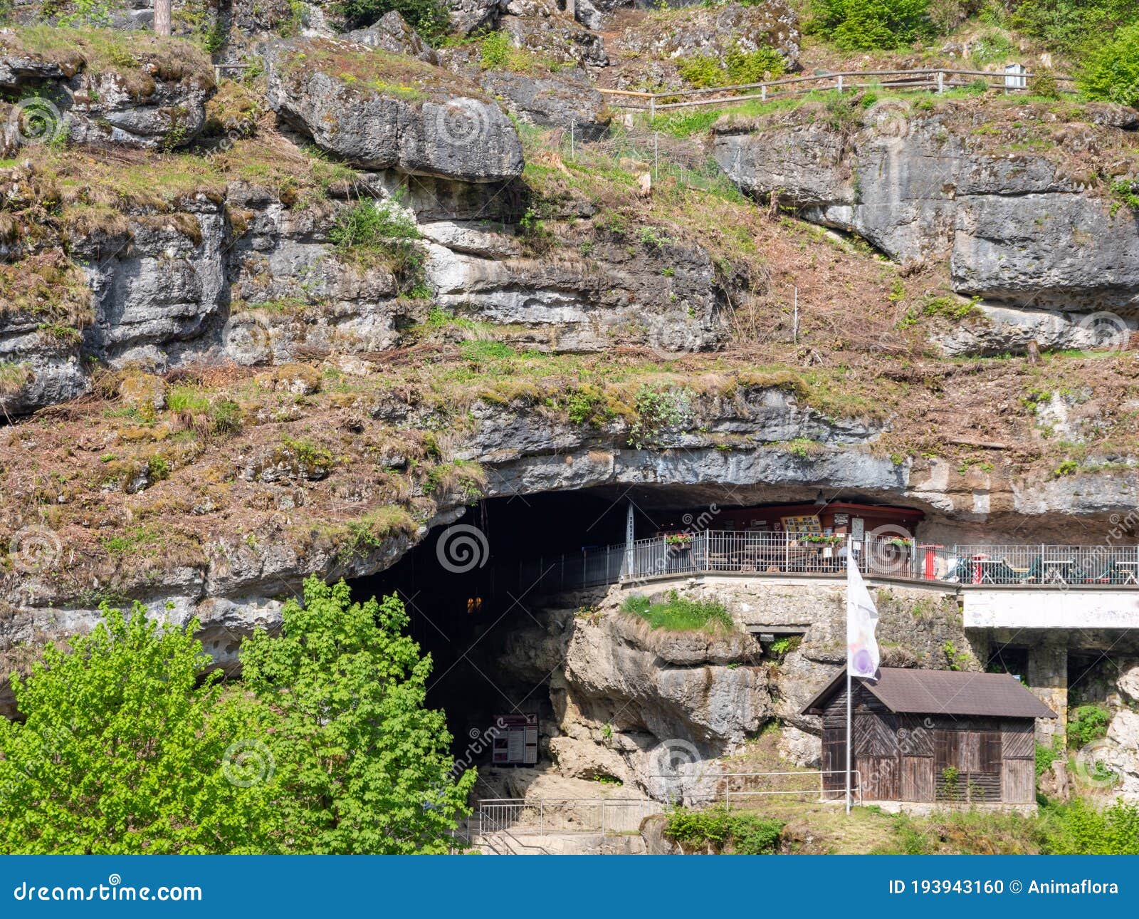 View of the Devils Cave Pottenstein in the Franconian Switzerland Stock ...