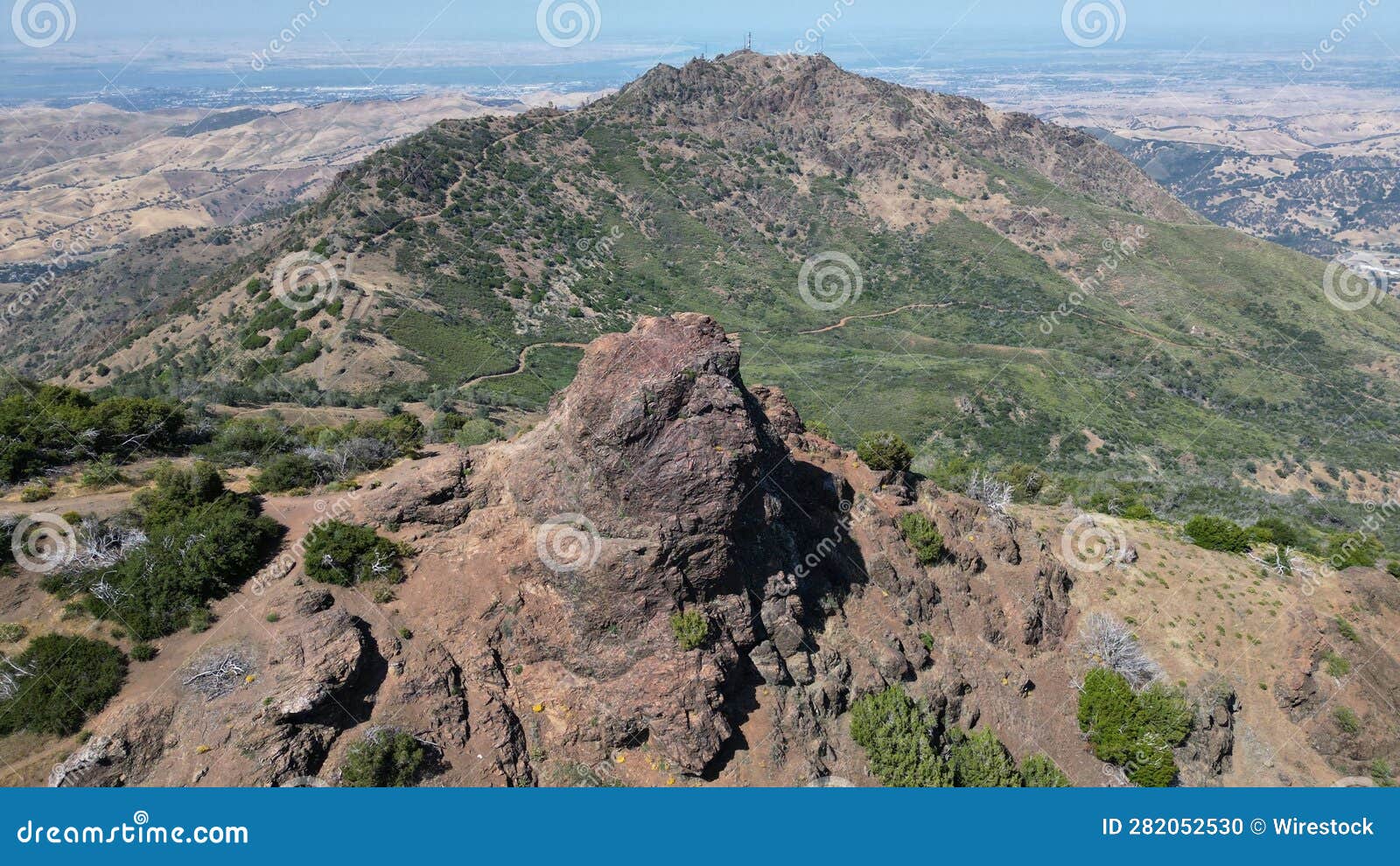 View of Devils Pulpit Mount Diablo Mountain Range, with the Peak ...