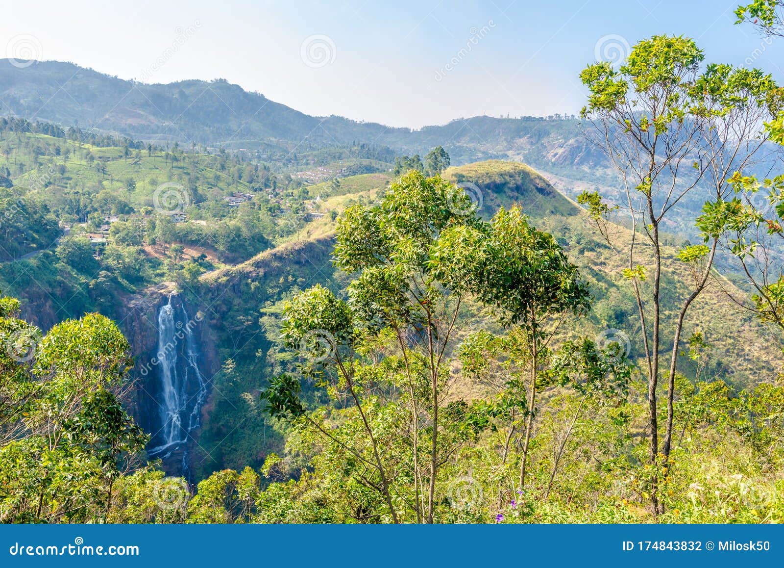 View at the Devon Falls Near Talawakele Town in Sri Lanka Stock Photo ...