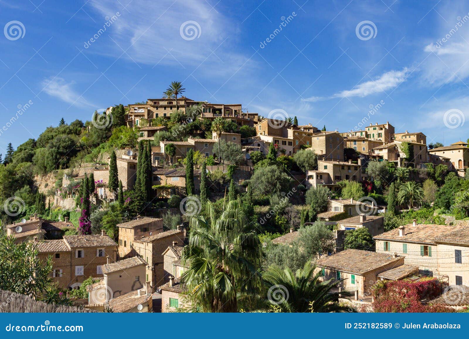 View of Deya Town in Mallorca Island Spain Stock Image - Image of ...
