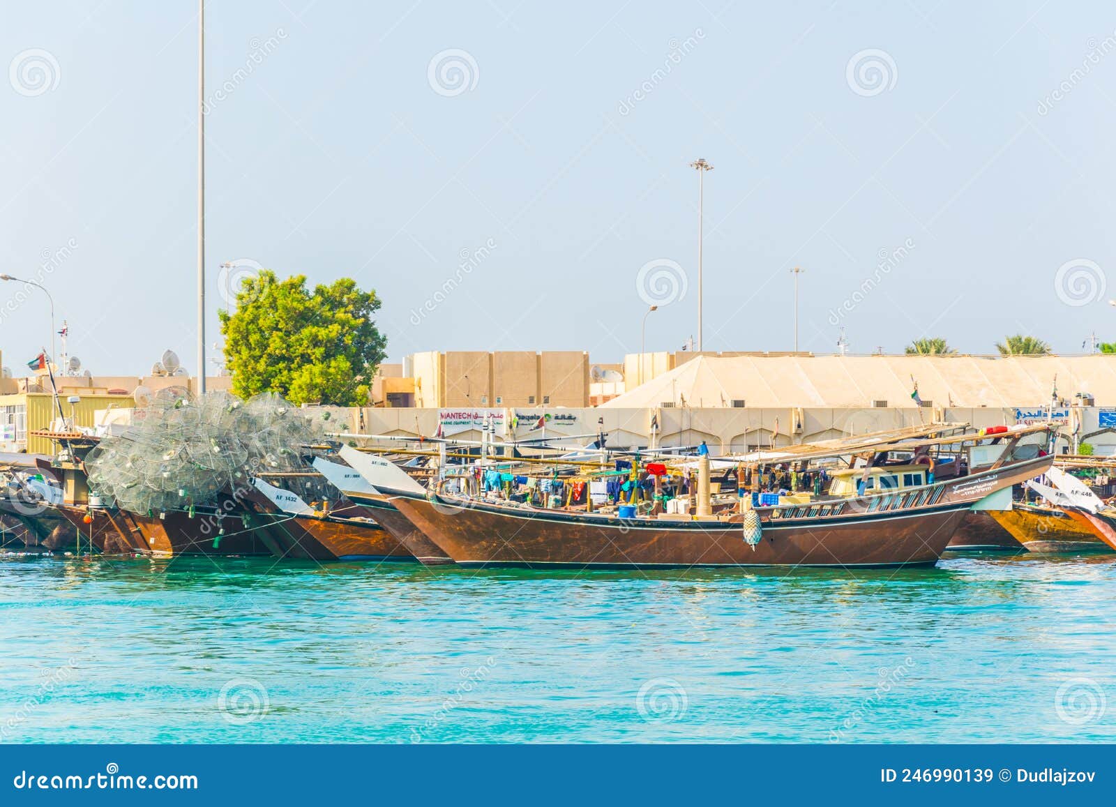 View of a Dhow Port in Abu Dhabi, UAE...IMAGE Stock Image - Image of ...