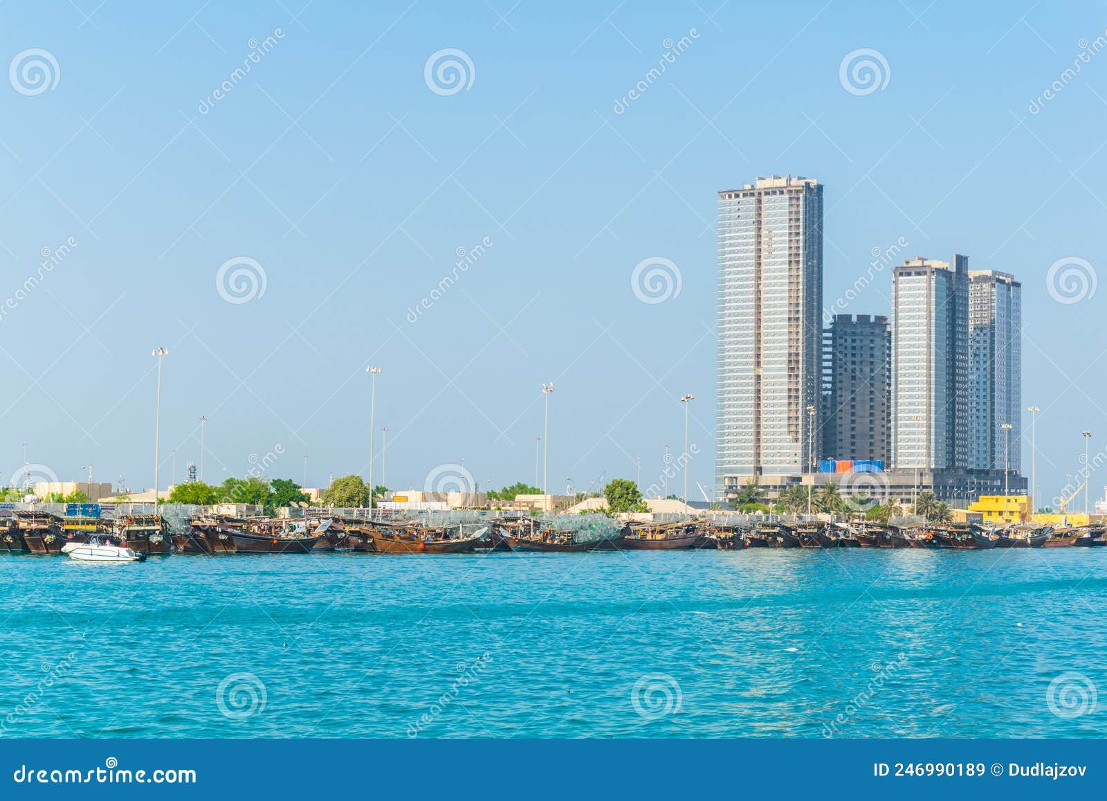View of a Dhow Port in Abu Dhabi, UAE...IMAGE Stock Image - Image of ...