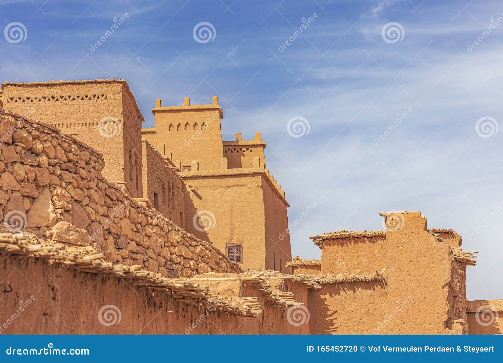 View of Different Buildings in Traditional Adobe Style Stock Photo ...