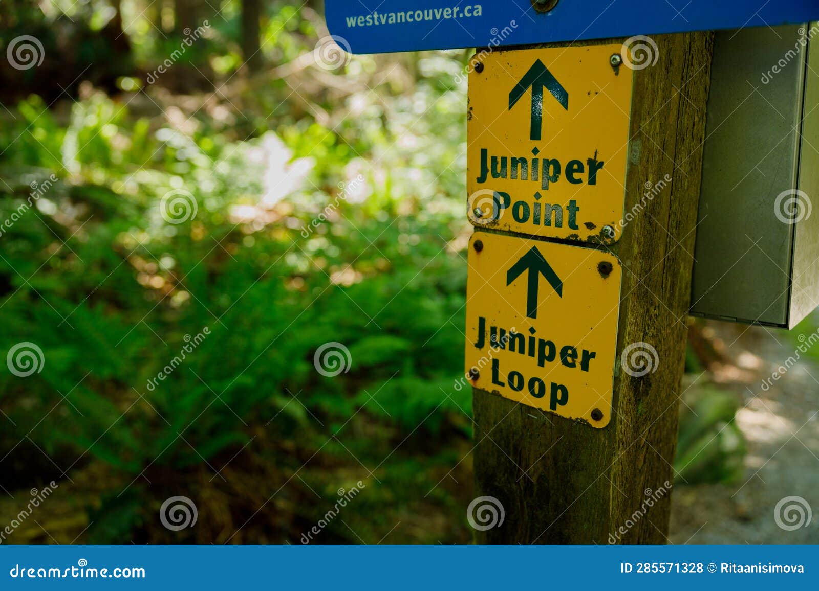 View of a Directional Sign Pointing Towards Juniper Point Inside ...