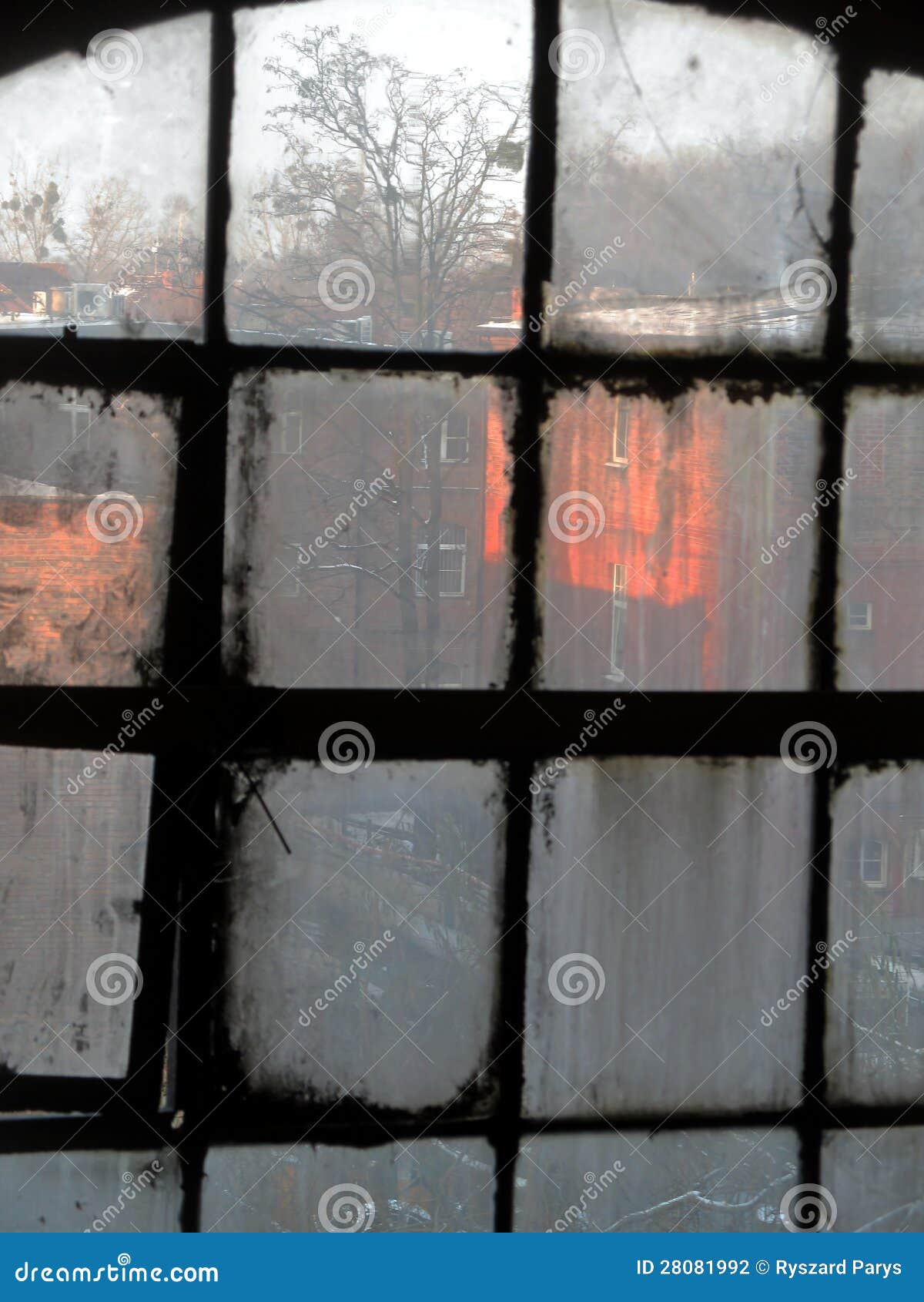View through the Dirty Window Stock Photo - Image of glass, zakyrzone ...
