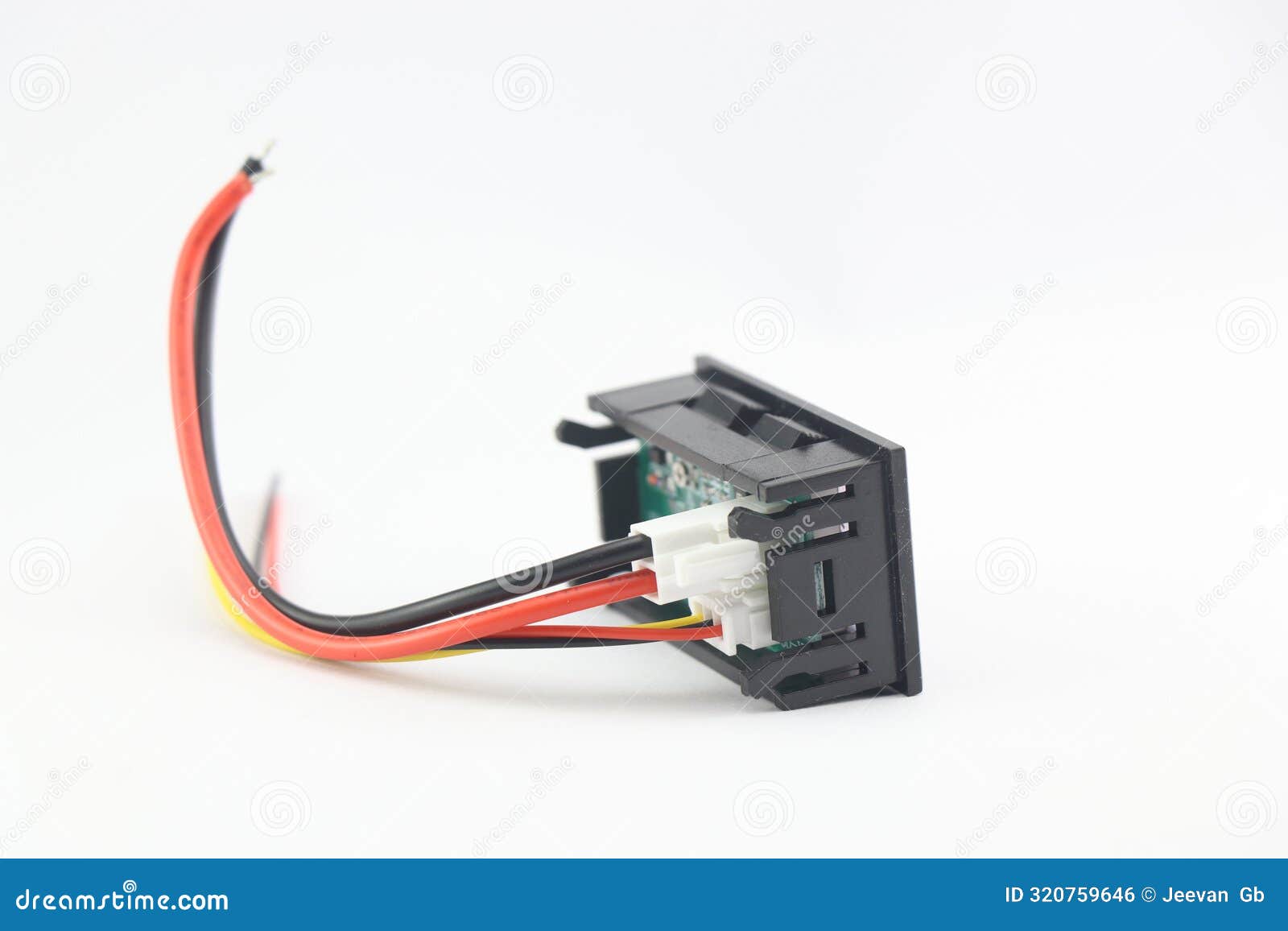 View of a Display Module with Wires for Connecting Power Supply and ...