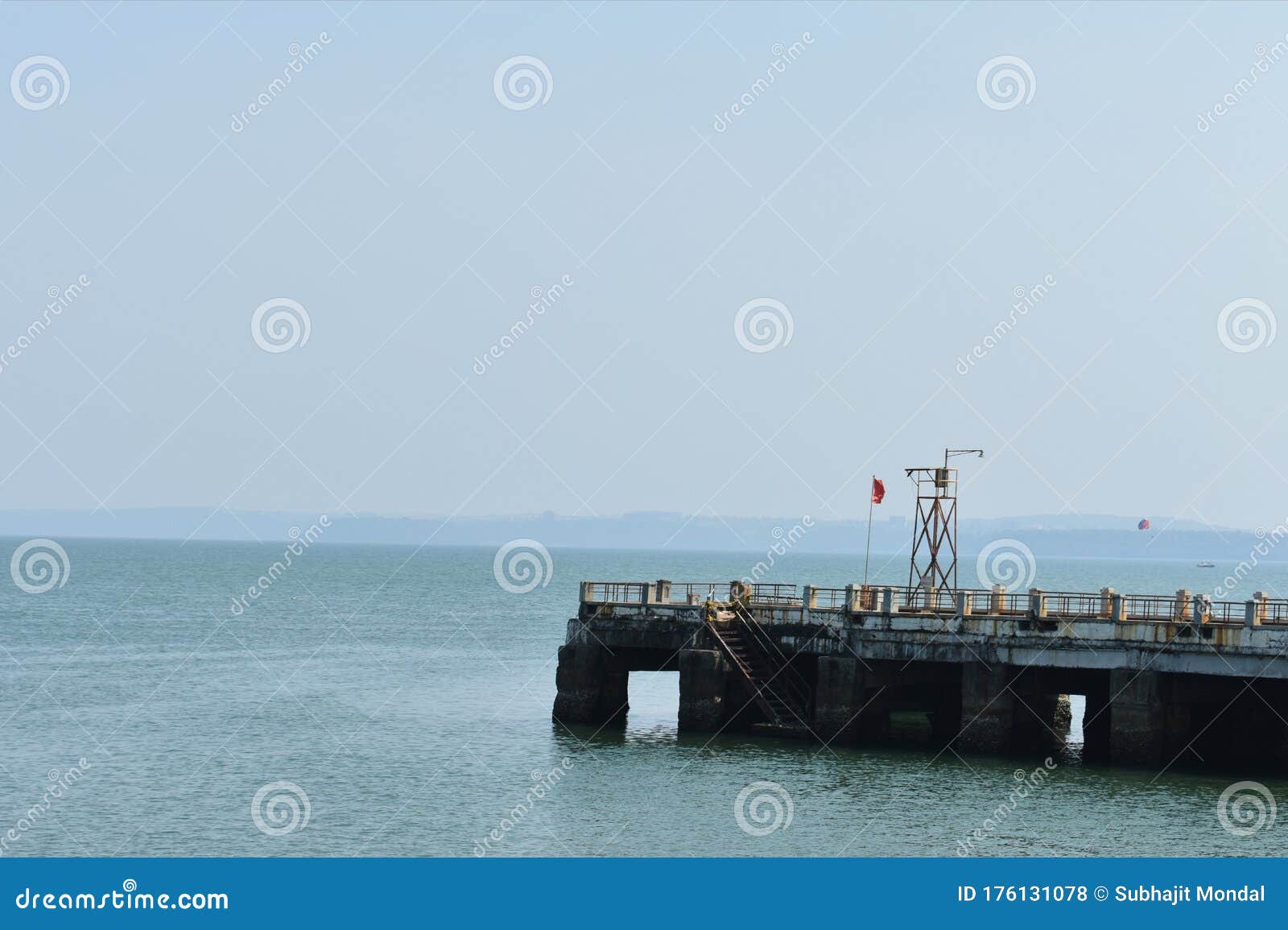 View from a Distance of the Dona Paula Bridge in Goa Stock Photo ...