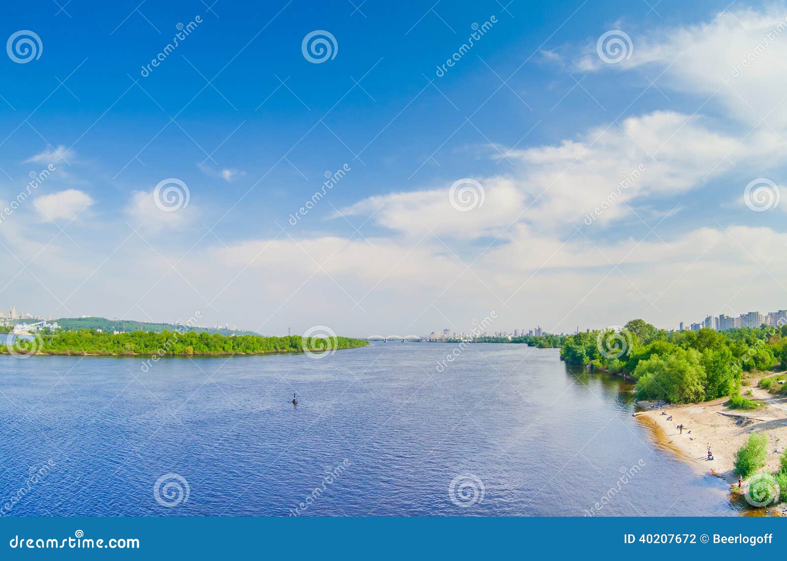 View of Dnieper River in Kiev Stock Photo - Image of nature, cityscape ...