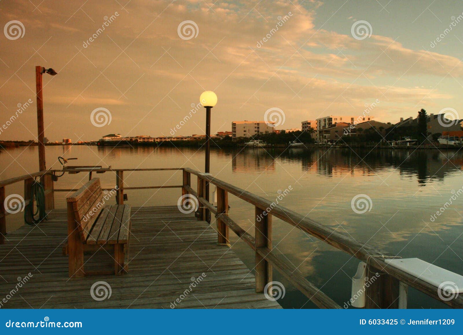 View from the Dock stock image. Image of pink, dock, ocean - 6033425