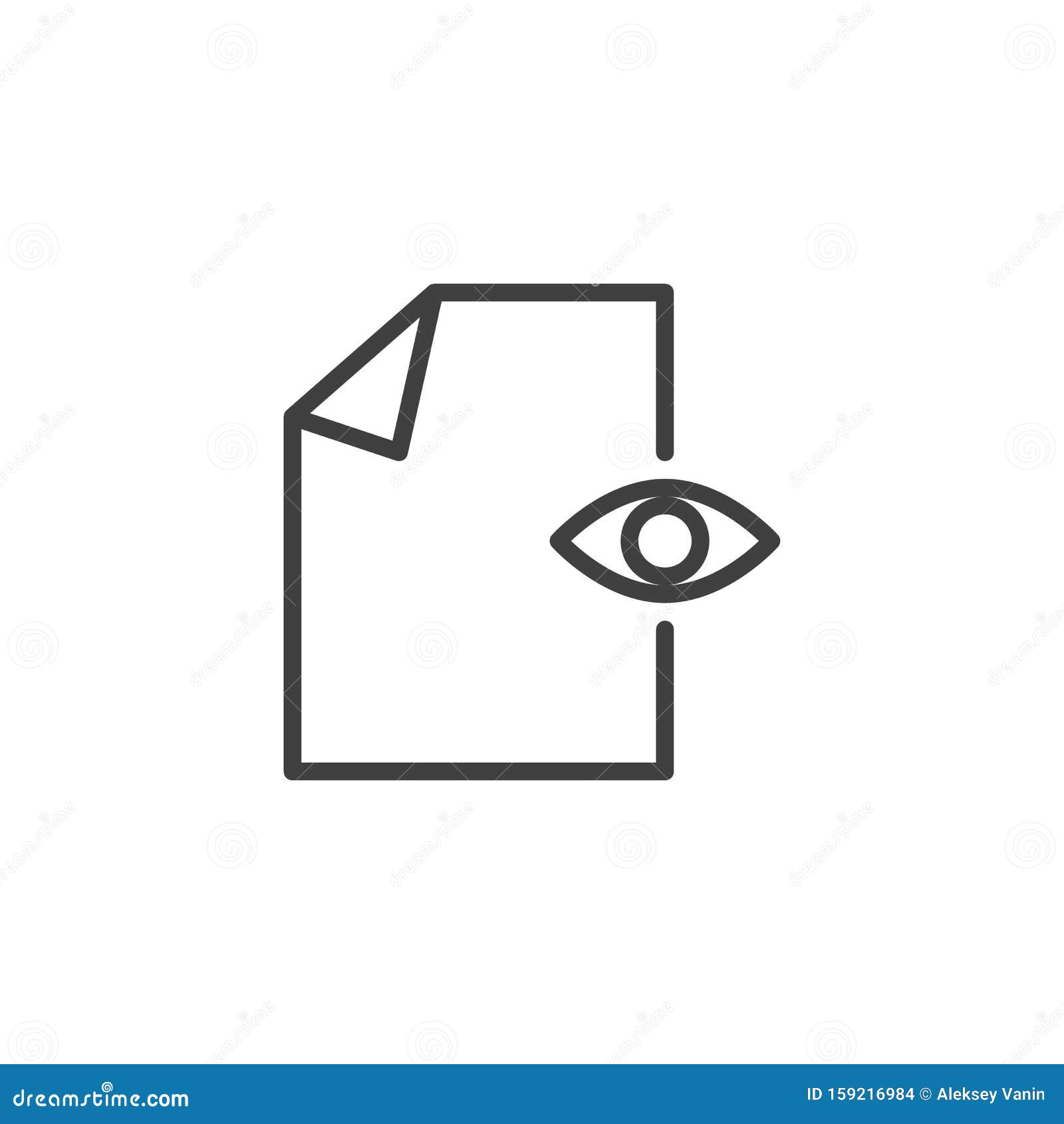 View Document File Line Icon Stock Vector - Illustration of pictogram ...