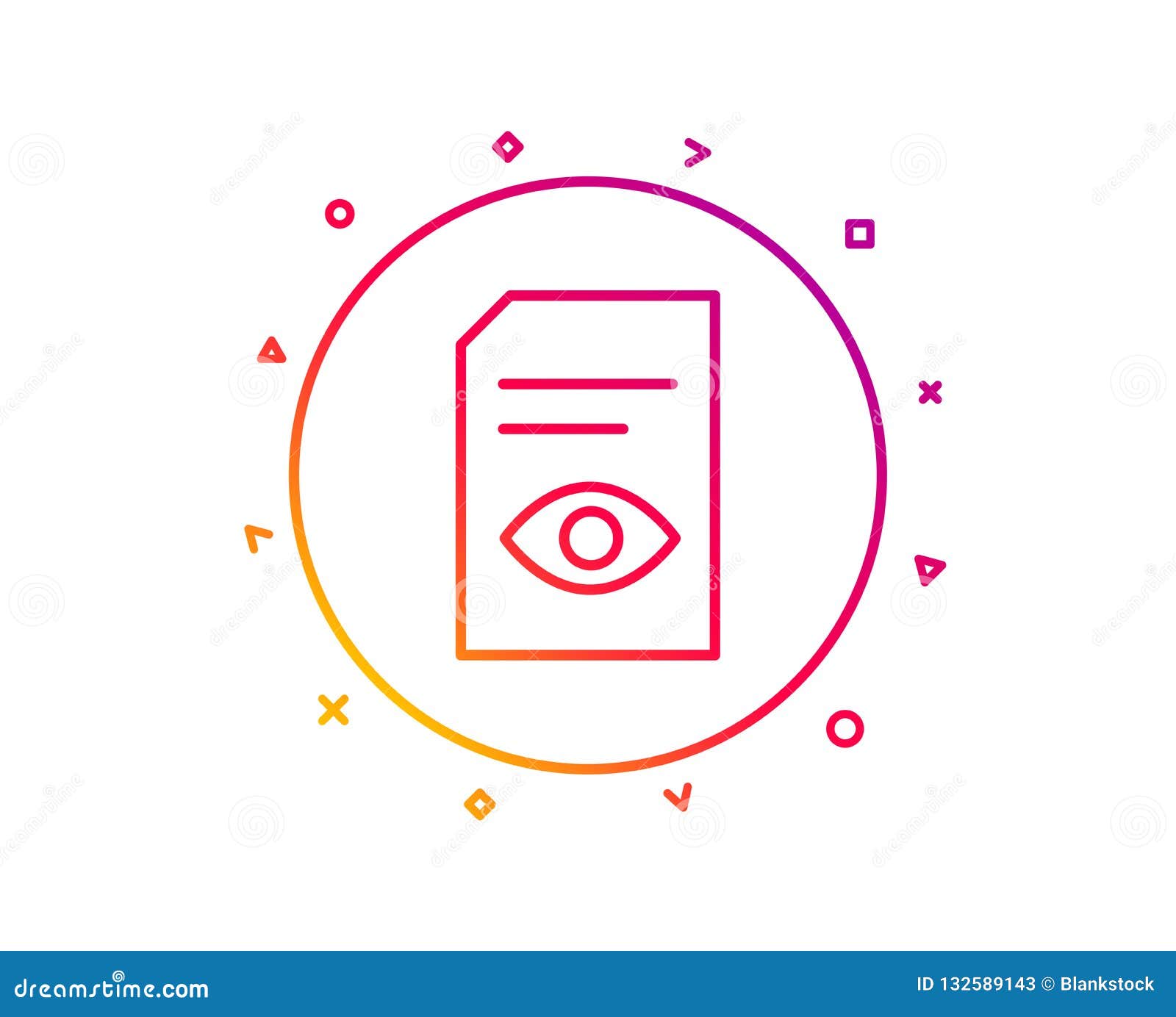 View Document Line Icon. Open File Sign. Vector Stock Vector ...