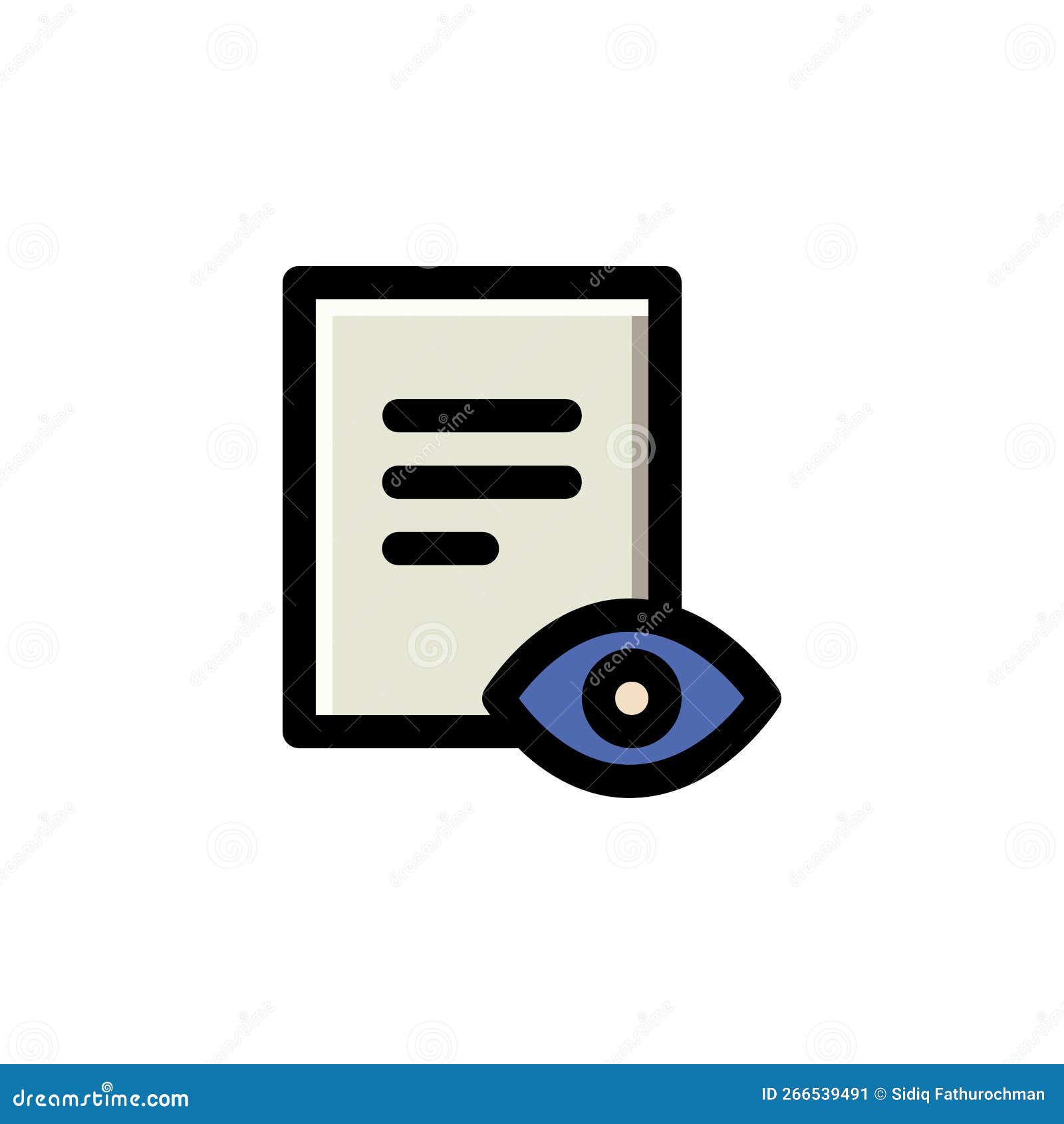 View Document Icon stock vector. Illustration of management - 266539491