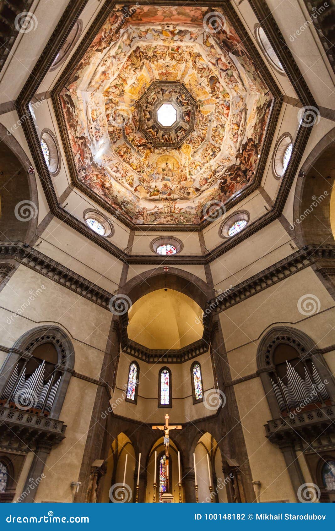 Dome inside the Duomo editorial photography. Image of city - 100148182
