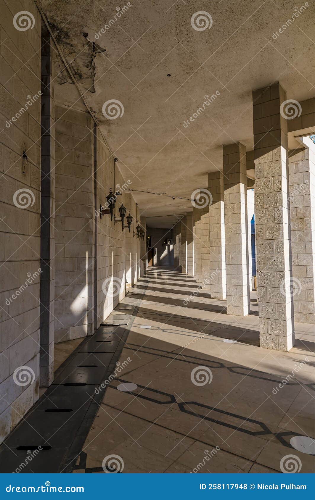 A View Down a Corridor beside a Mosque in Amman, Jordan Stock Photo ...