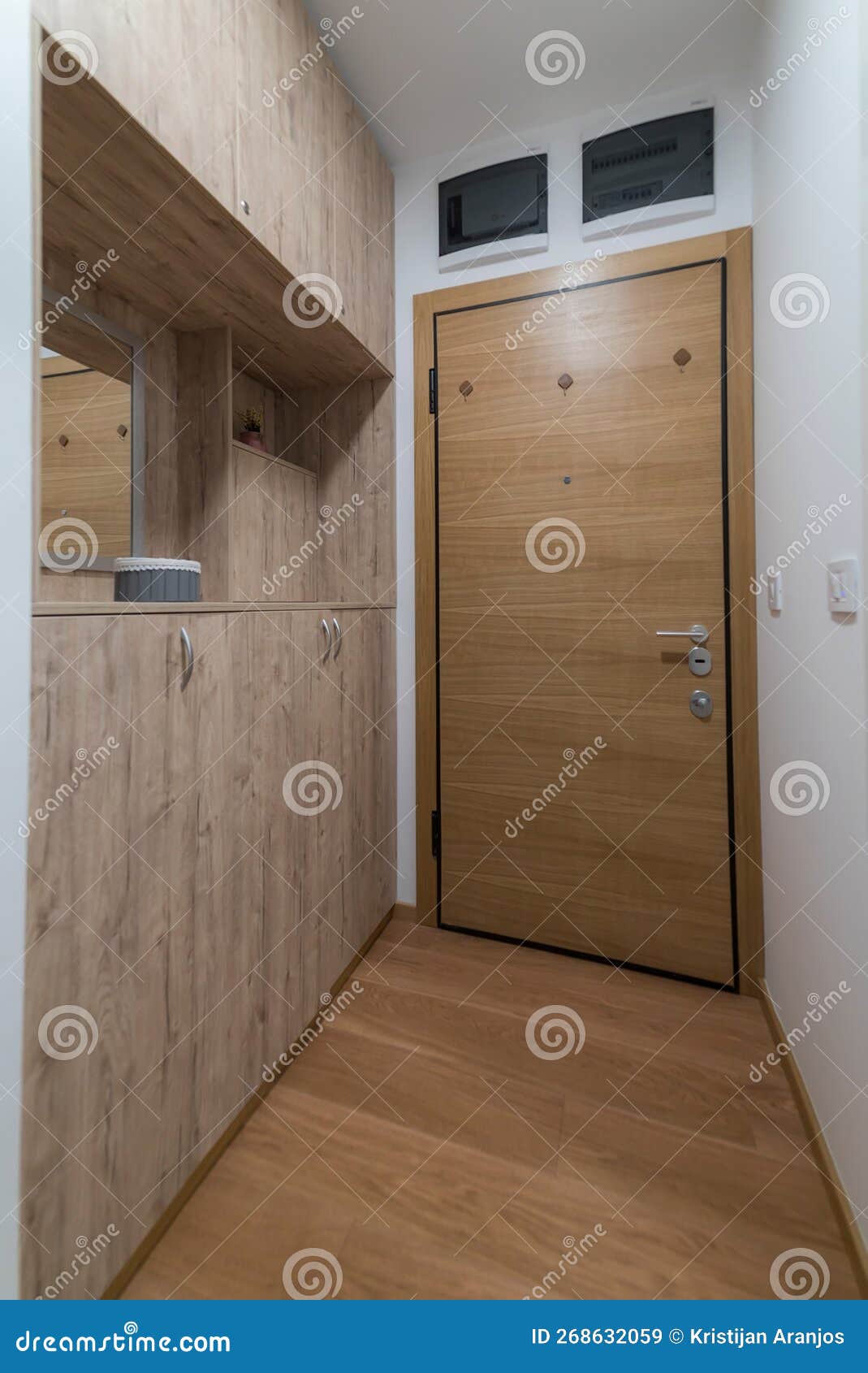 Hallway at the Entrance Exit of the Apartment Stock Image - Image of ...