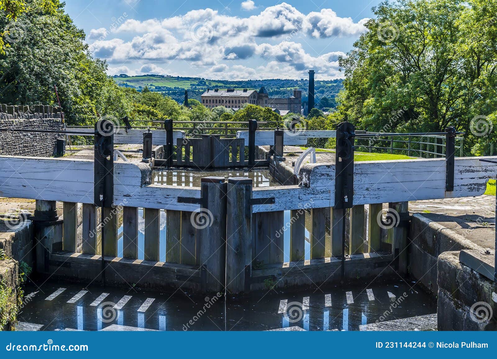 A View Down the Five Locks Network on the Leeds, Liverpool Canal at ...