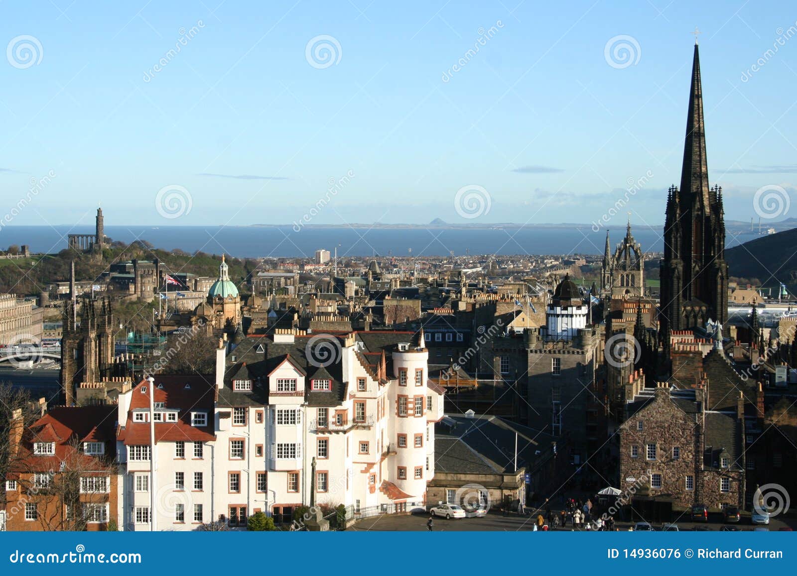 View Down High Street from Edinburgh Castle Stock Photo - Image of ...