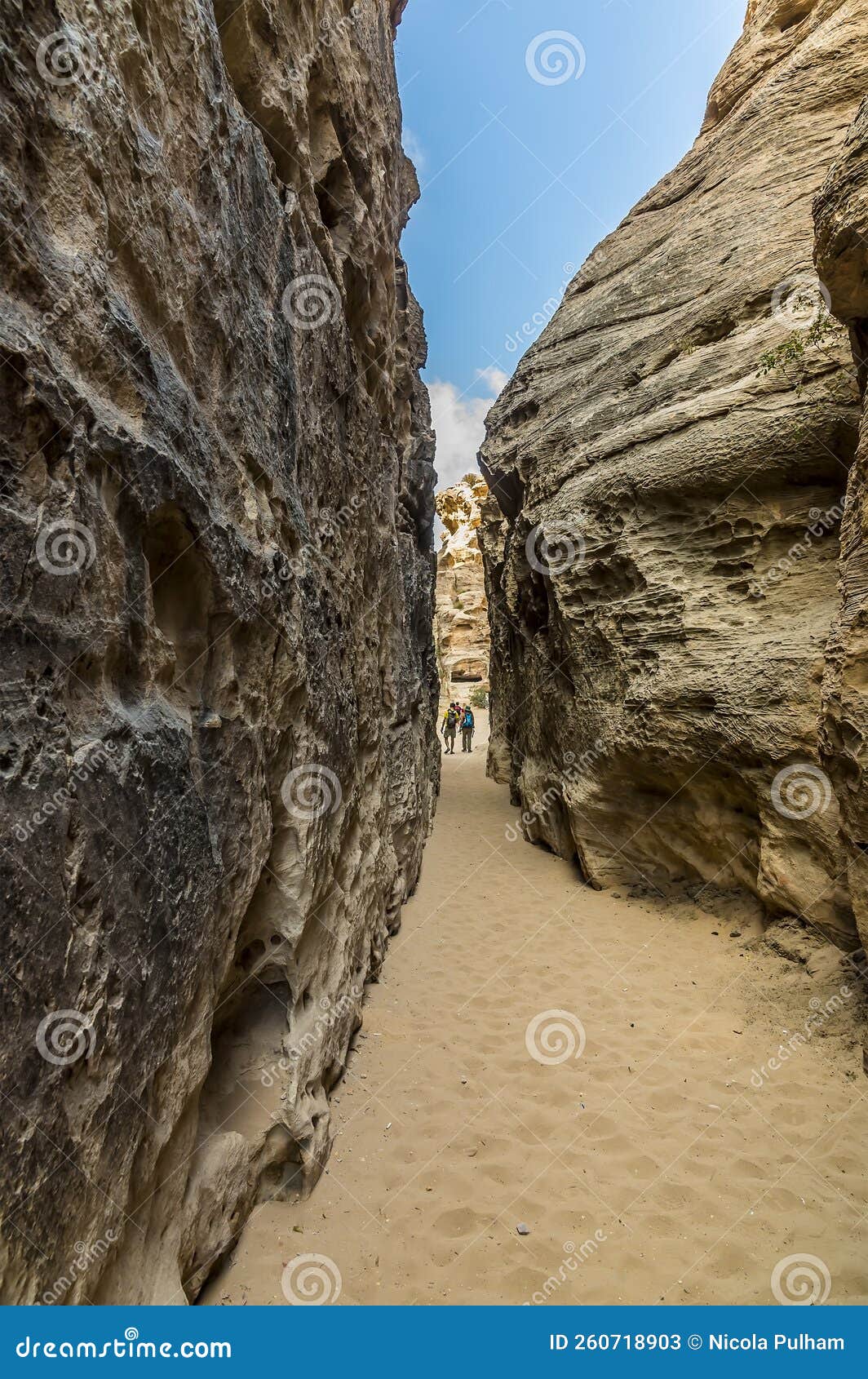 A View Down the Narrow Pathway in Little Petra, Jordan Stock Image ...