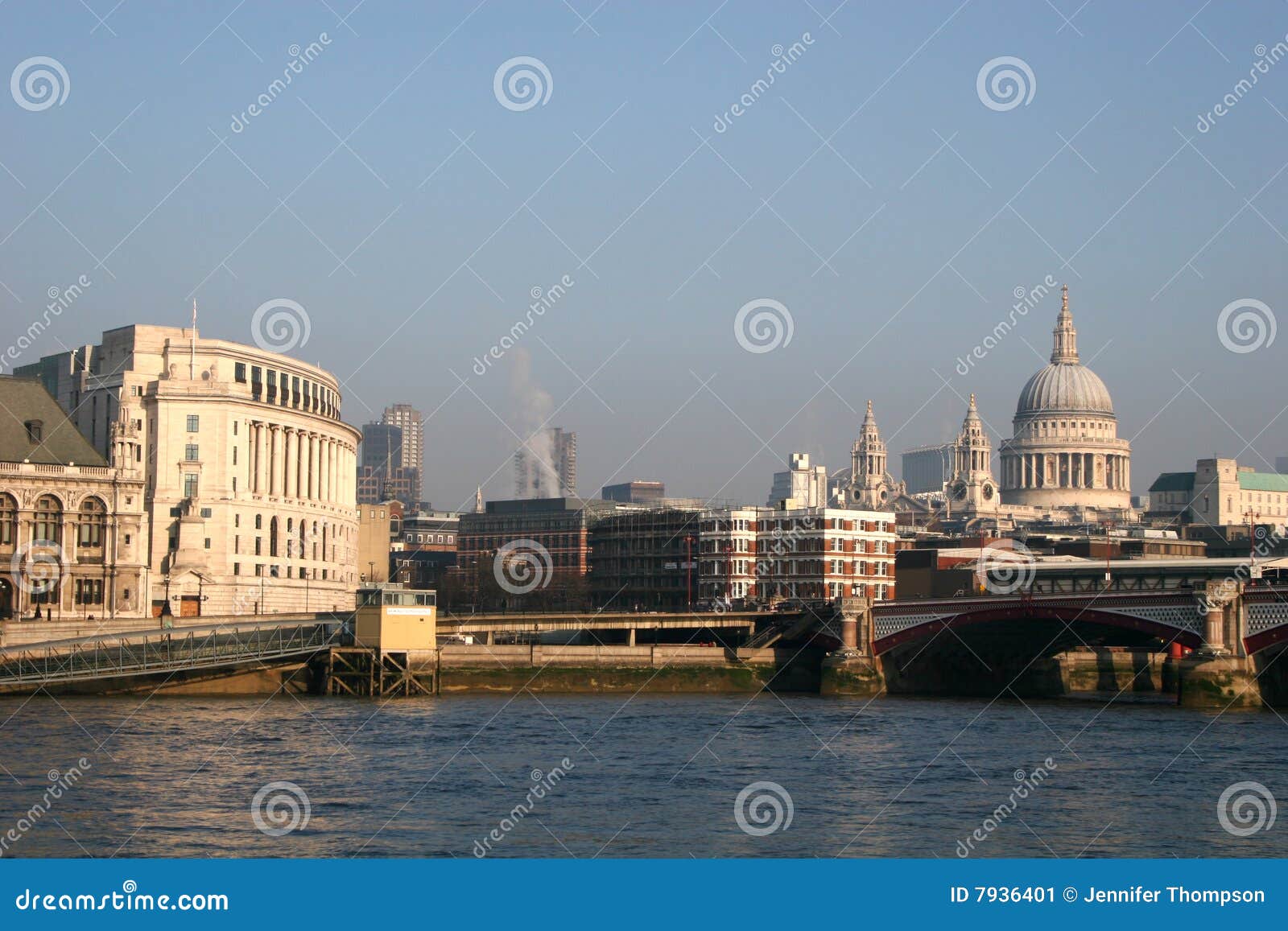 View down River Thames stock image. Image of architecture - 7936401