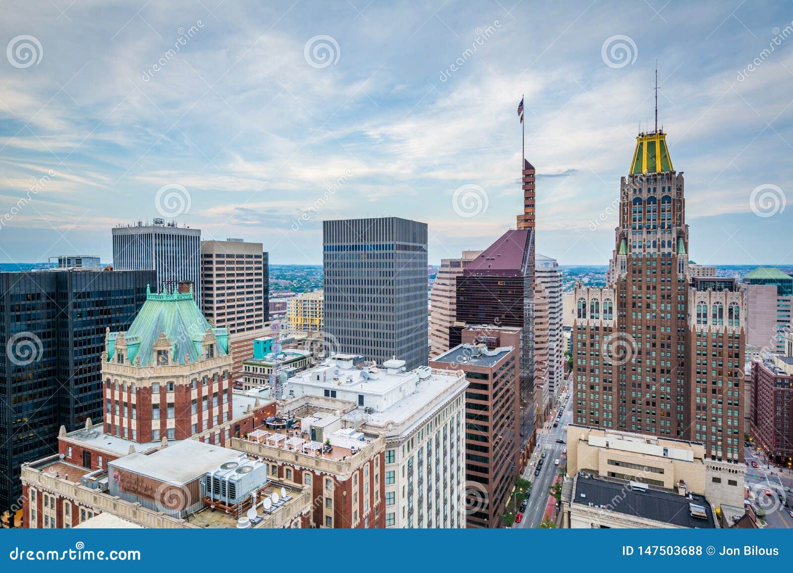 View of Downtown Baltimore, Maryland Editorial Stock Photo - Image of ...