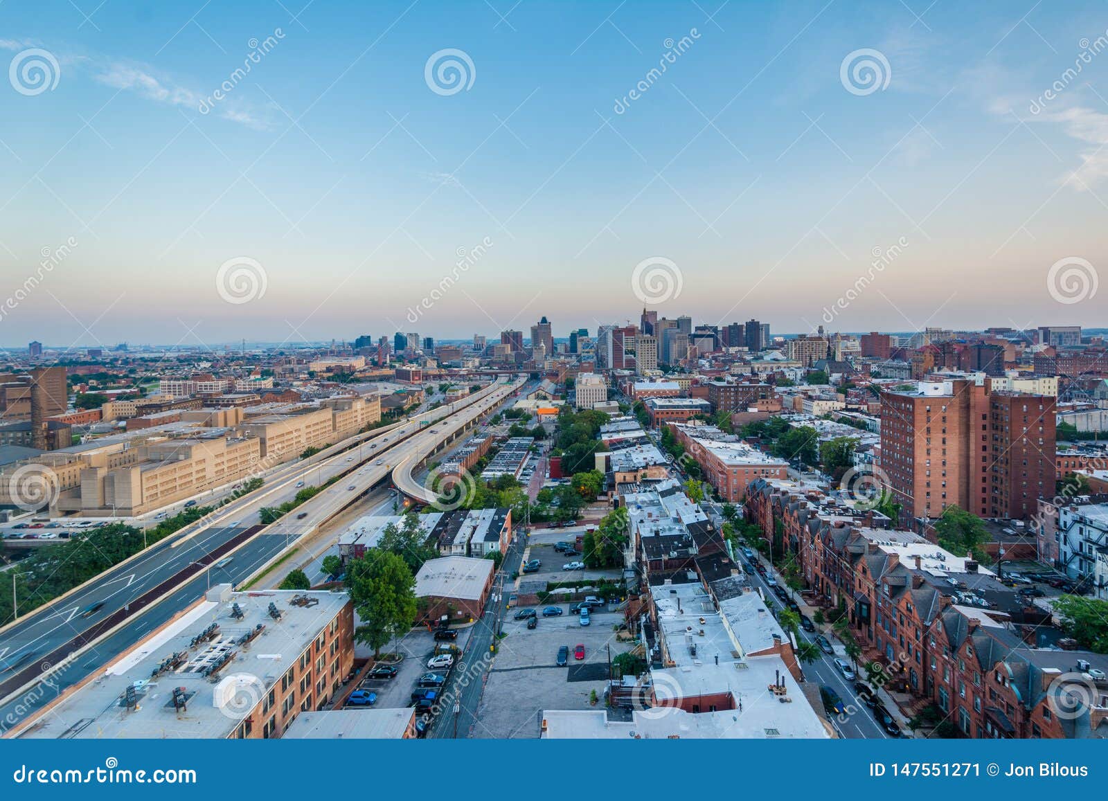 View of the Downtown Baltimore Skyline, in Maryland Editorial Photo ...